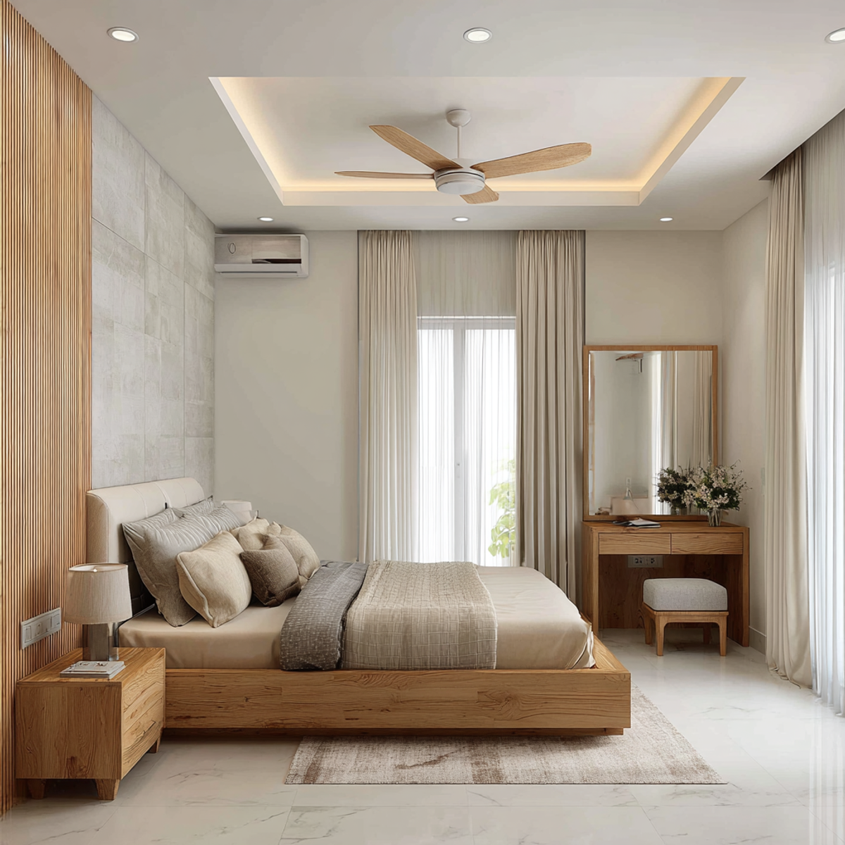 Modern Rectangular Gypsum False Ceiling Design with Peripheral Layout ...