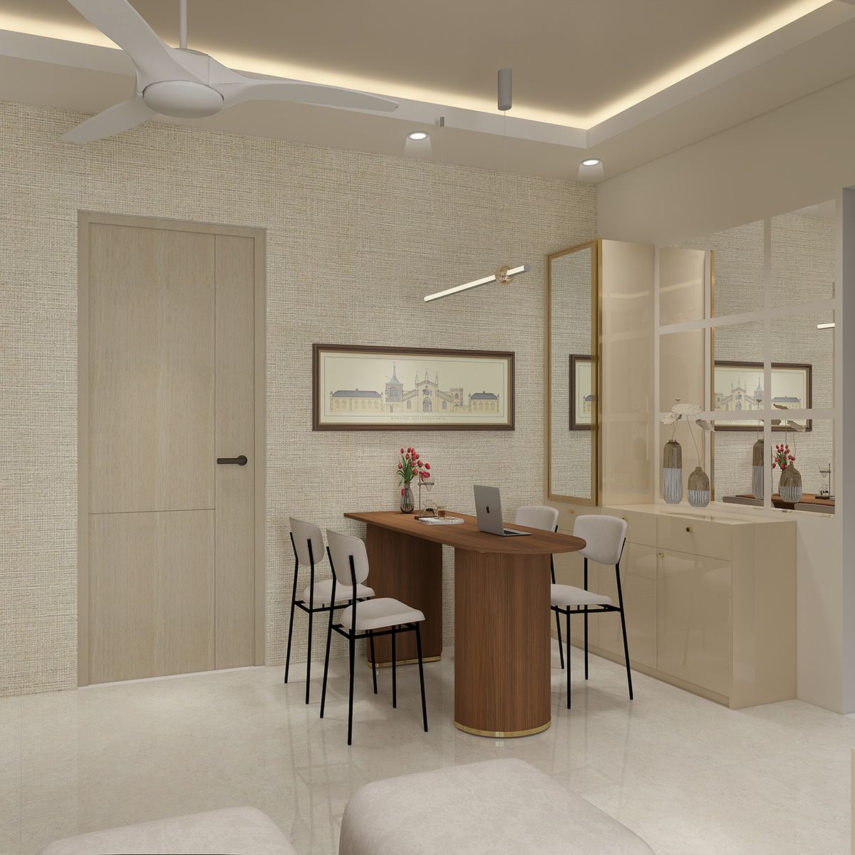 Single Layer Contemporary False Ceiling Design with Spot and Cove ...