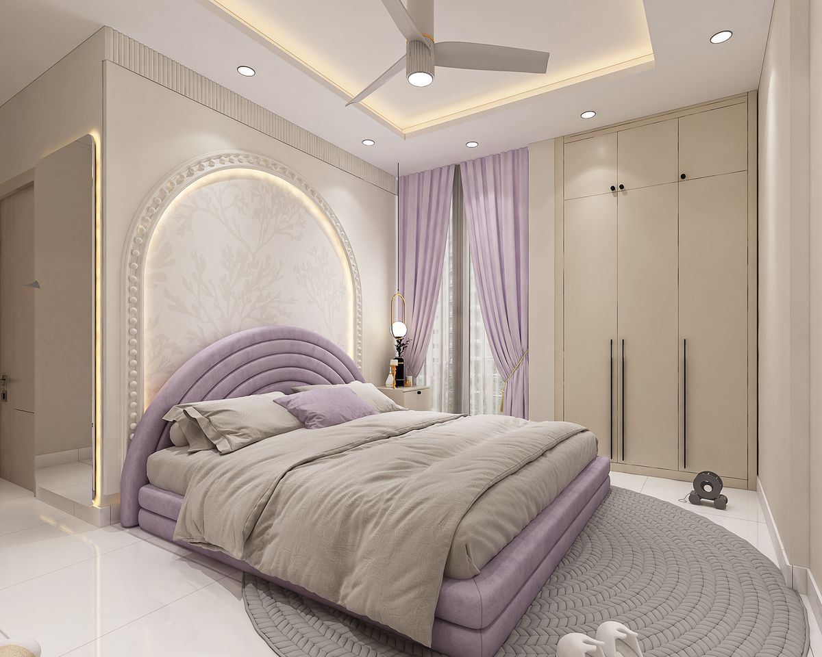 Contemporary Single Layer False Ceiling Design With Painted Gypsum ...