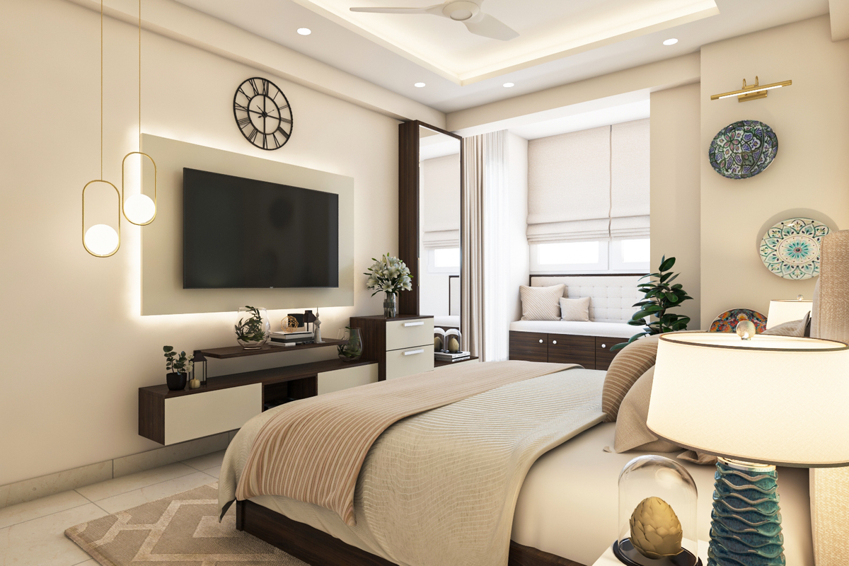 Maximum Storage Mid Century Modern Design Spacious Master Bedroom ...
