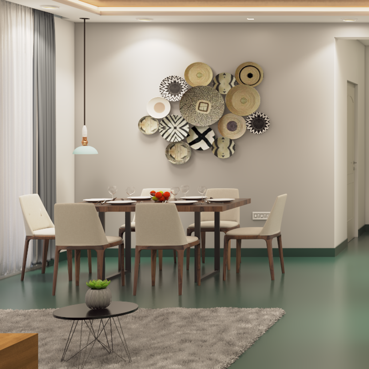 Contemporary Dining Room Design For Nuclear Families | Livspace