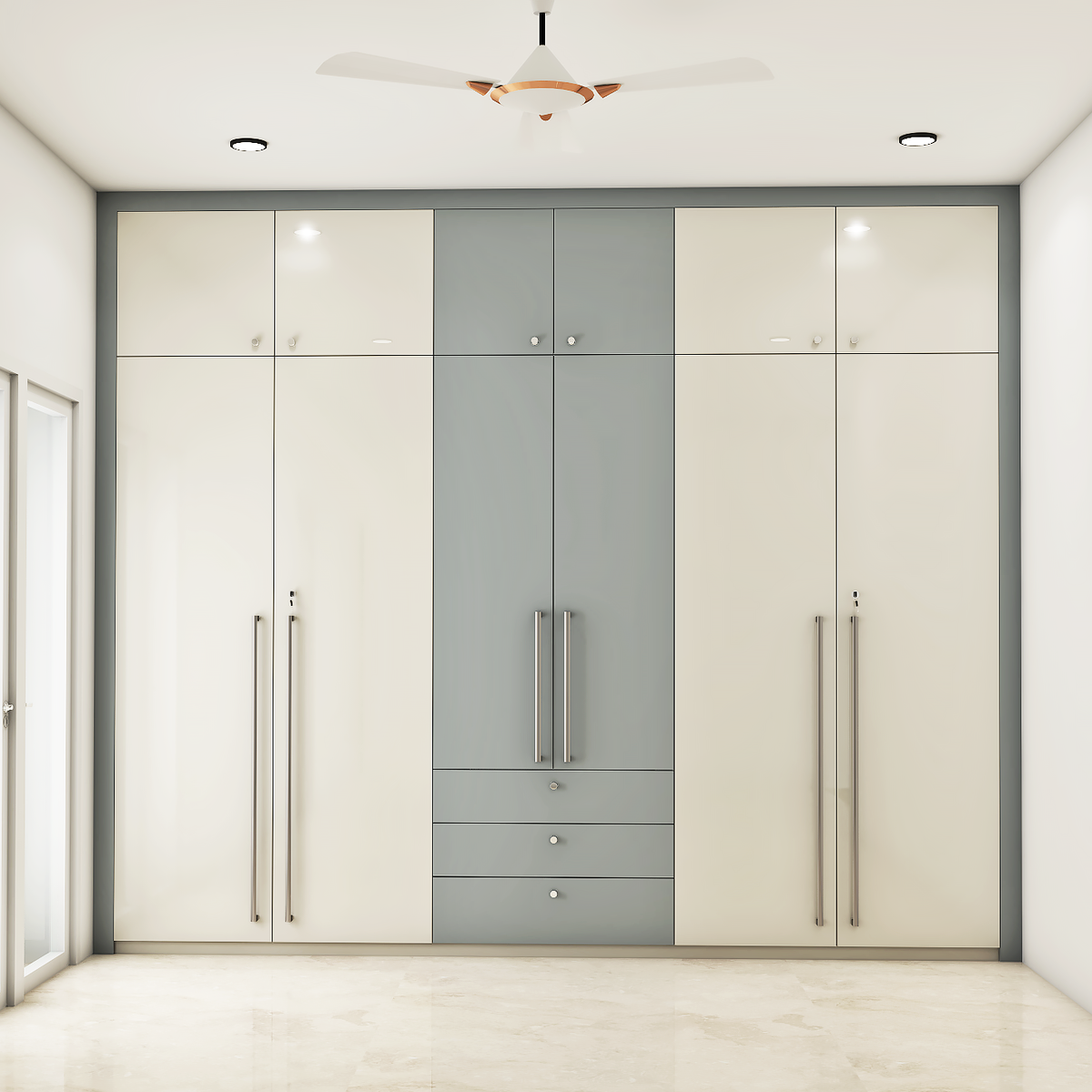 Contemporary Wardrobe with Dual Colour Palette and Ample Storage | Livspace