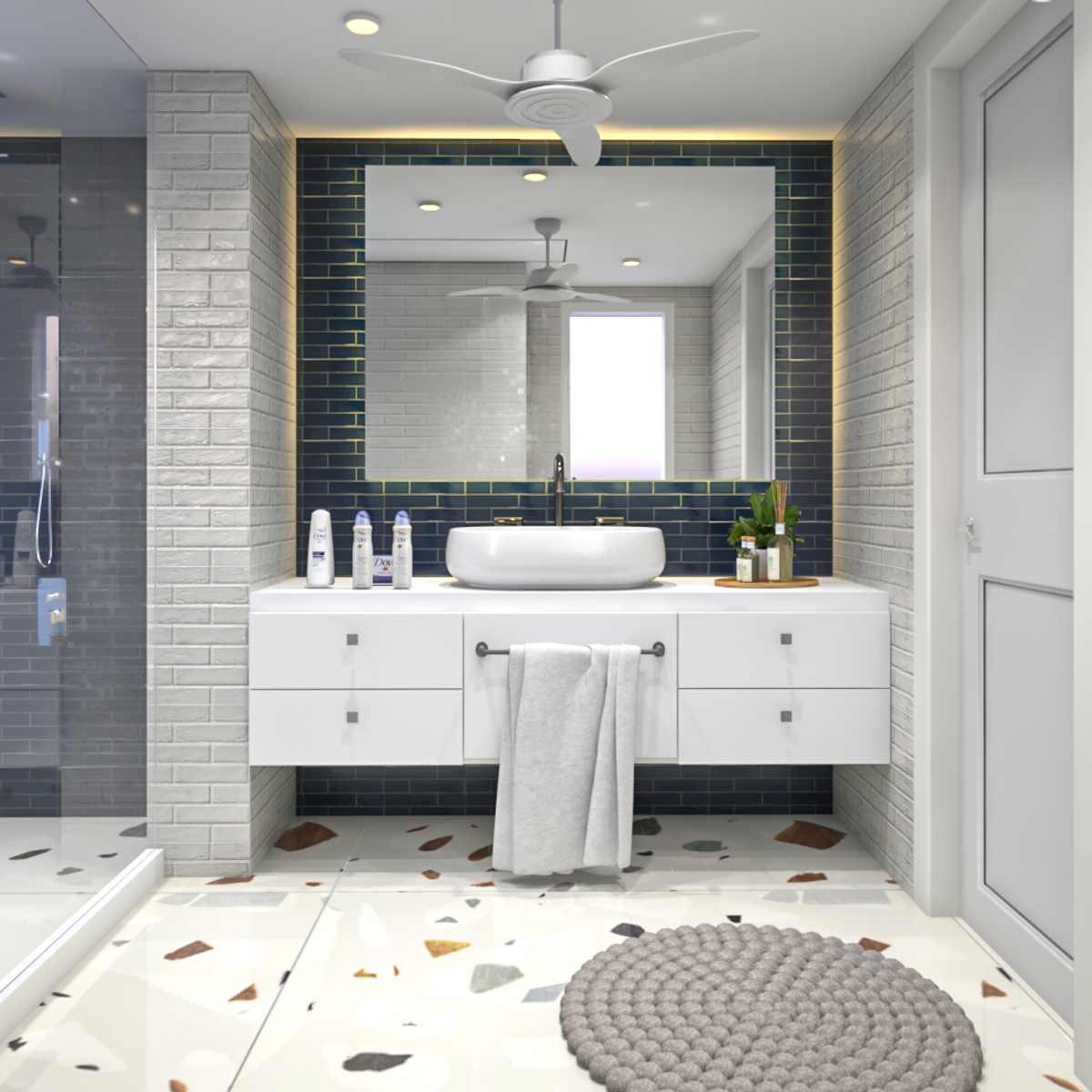 Modern Space Saving Bathroom With Compact Interiors | Livspace