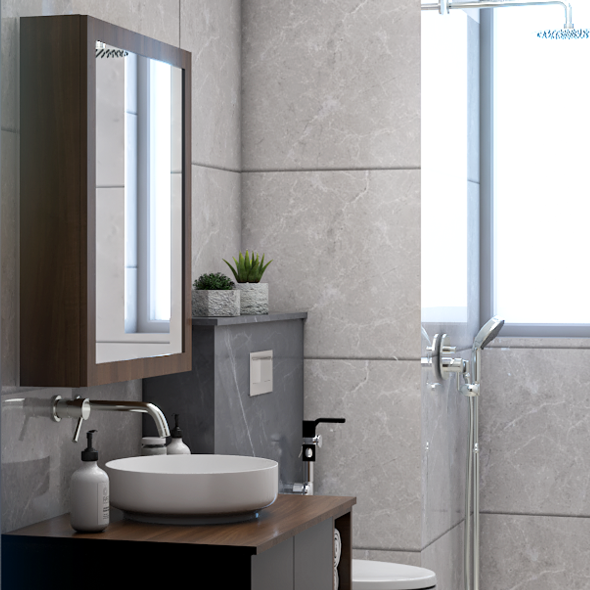 Simple And Spacious Bathroom With Modern Interiors | Livspace