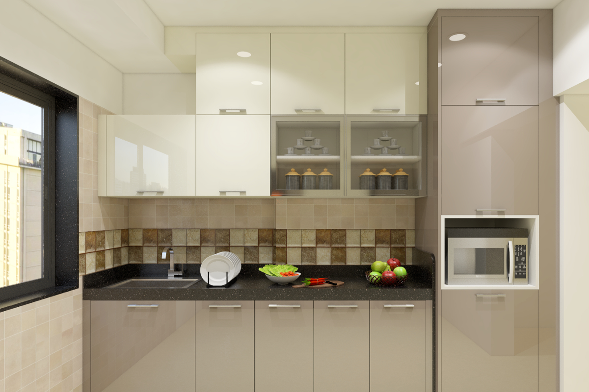 Contemporary Kitchen Design With Compact Interiors And Glossy Finish ...