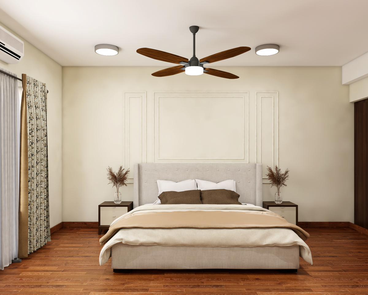 Low Maintenance Minimal Style Compact Size Bedroom Design | Livspace