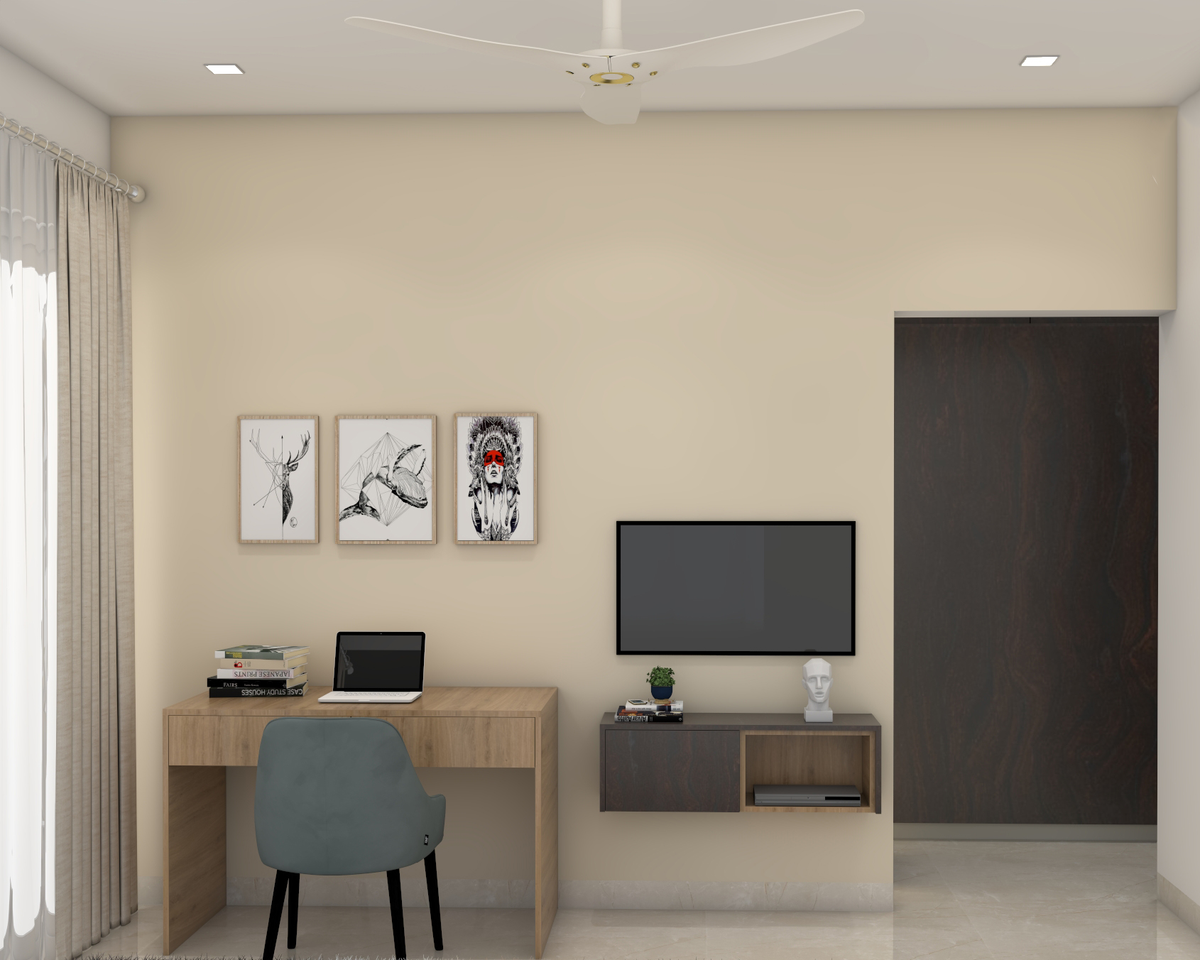 Contemporary Master Bedroom Designed With Beige Decor And Cosy Bed ...