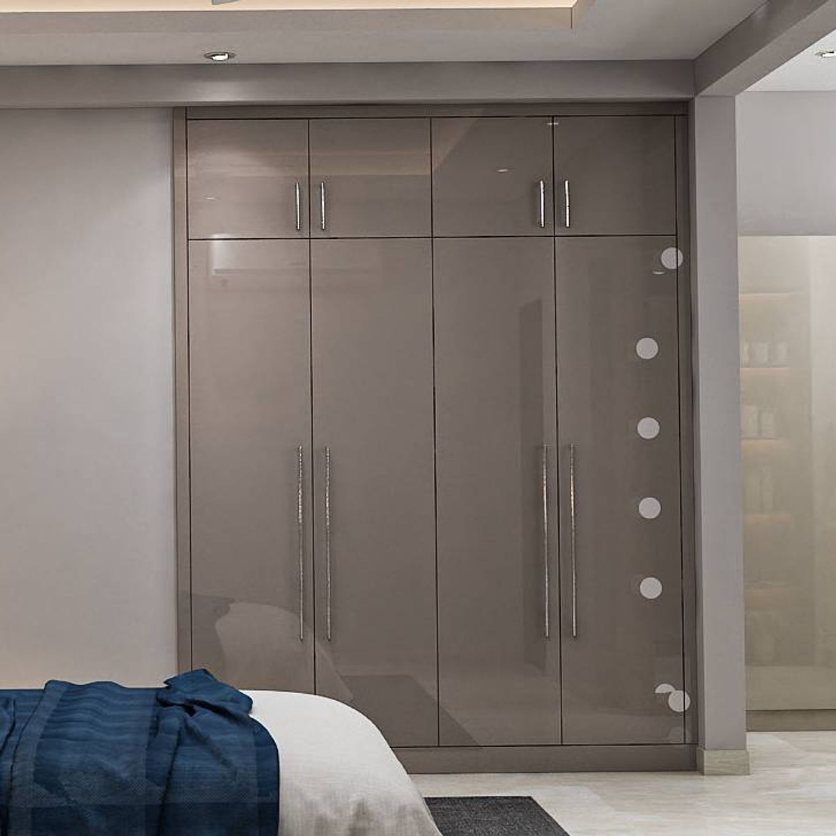 Modern Monochromatic Spacious Wardrobe Design | Livspace