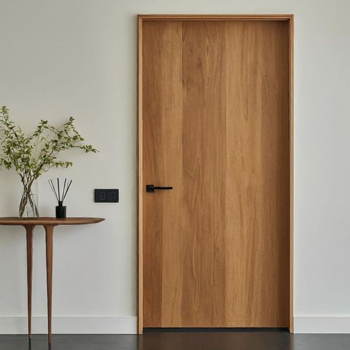 Modern Front Door Design: Stylish Matte Finish Plywood Door | Livspace