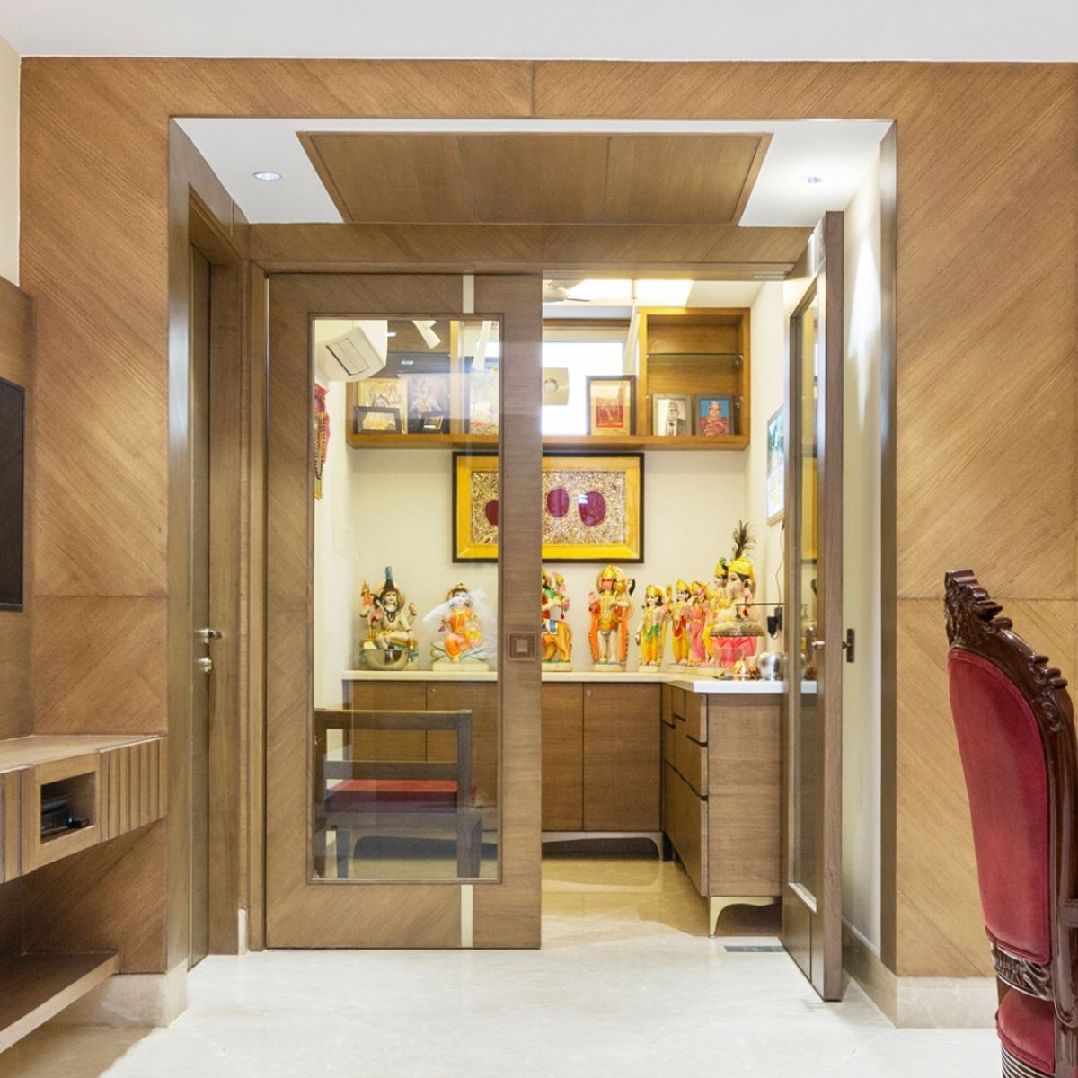 Elegant Matte Finish Glass Door Design with wooden Frame for Modern ...
