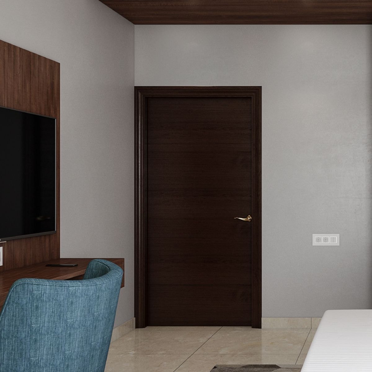 Modern Single Door Design with Matte Finish: Perfect for Living Room ...