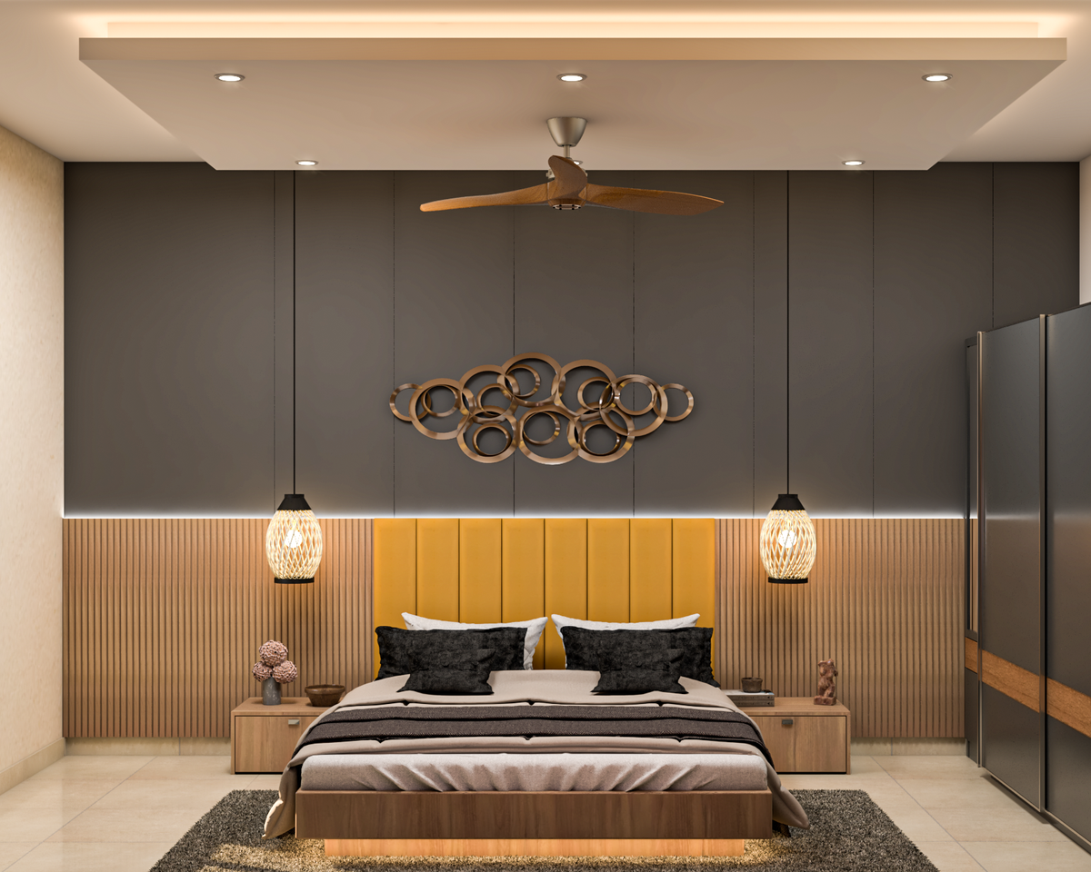 Spacious Single-Layered False Ceiling Design | Livspace