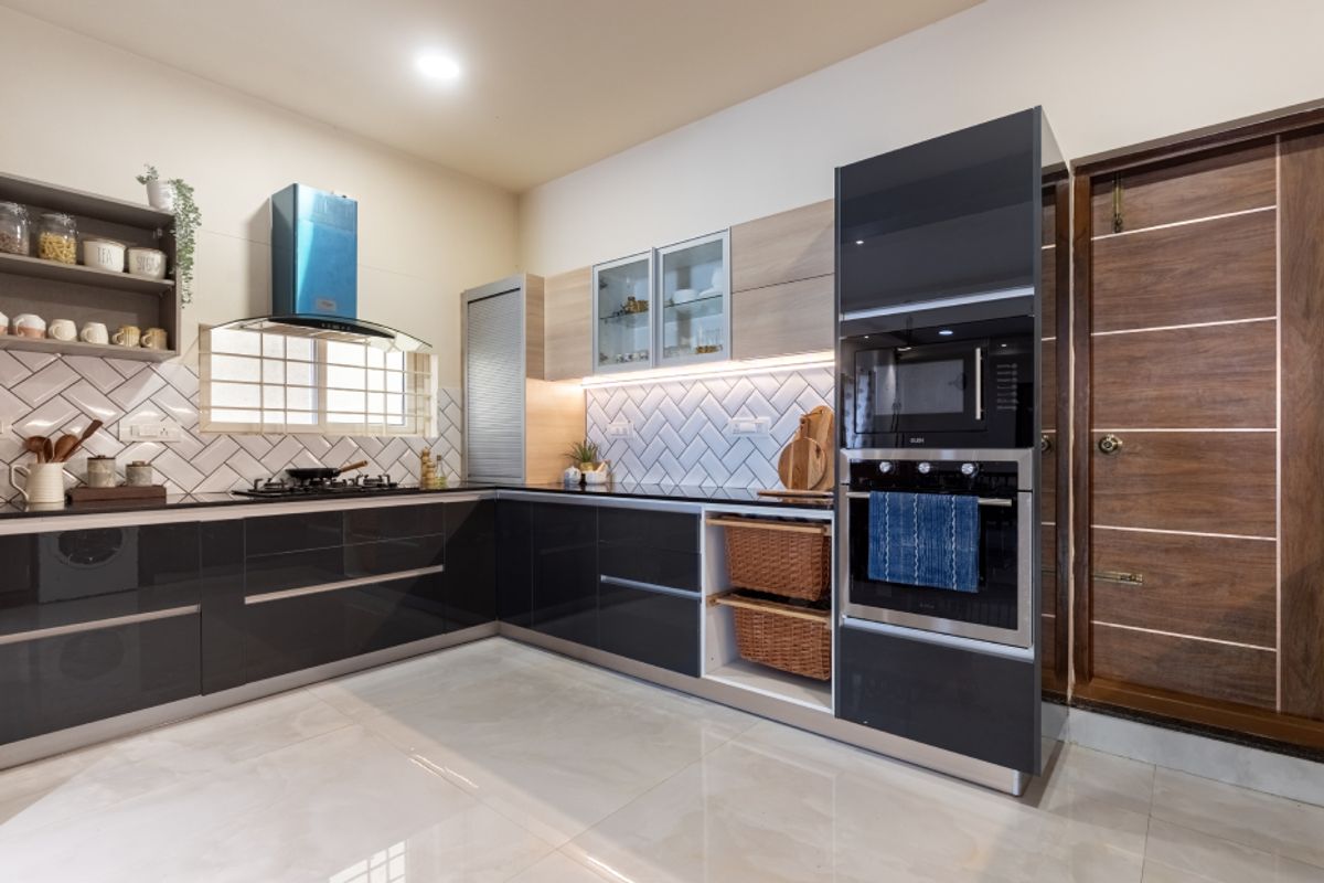 Modular Kitchen Design With A Quartz Countertop | Livspace