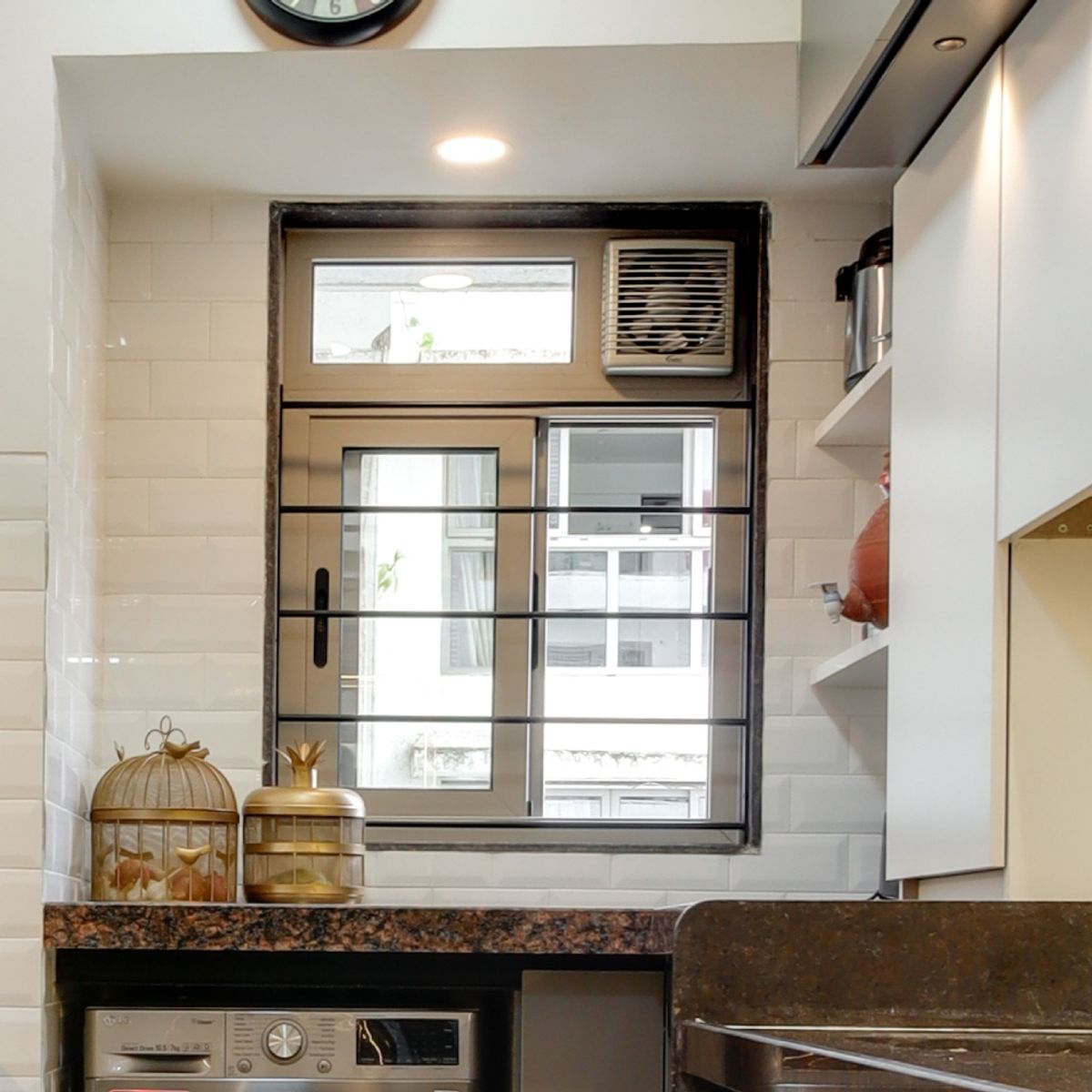 Low-Maintenance Kitchen Window Design With Grills | Livspace