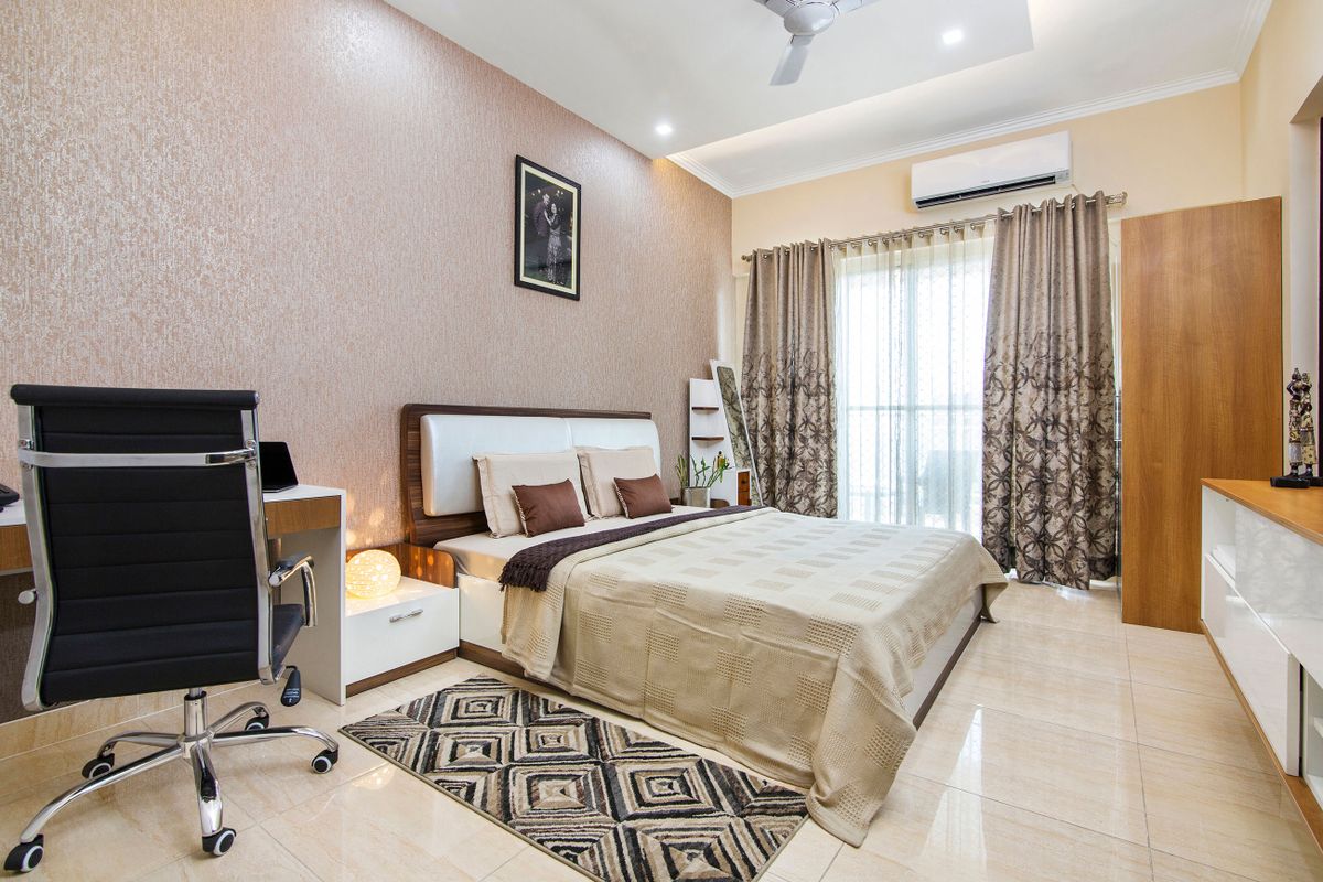 2-BHK Interior For Noida Flat With Mid-Century Modern Aesthetics | Livspace