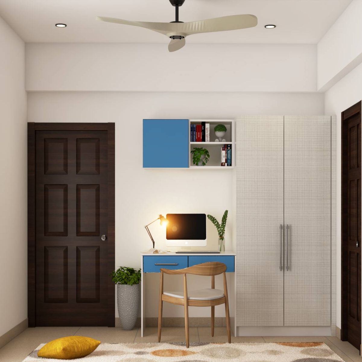 Spacious Study Room Design With Ambient Lighting | Livspace