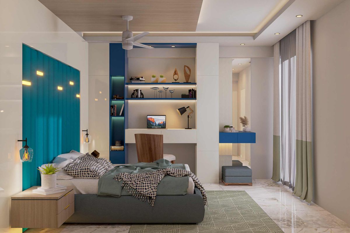 Spacious Bedroom Design With A King Size Bed | Livspace