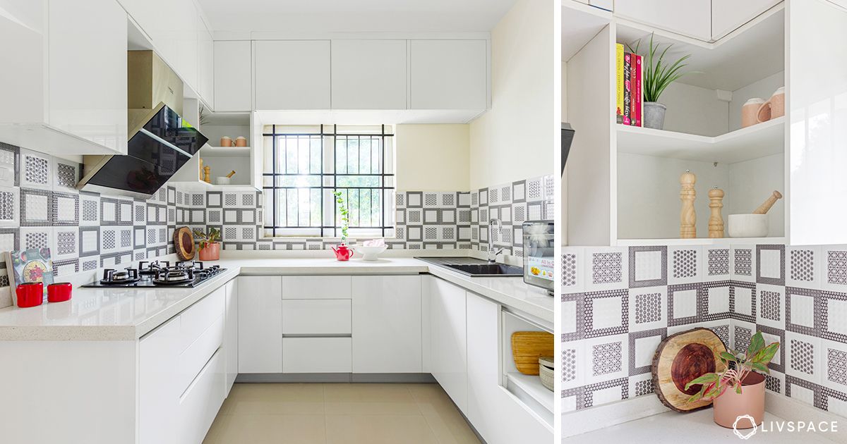 3 BHK in Bangalore Gets White Kitchen and Colourful Wardrobes