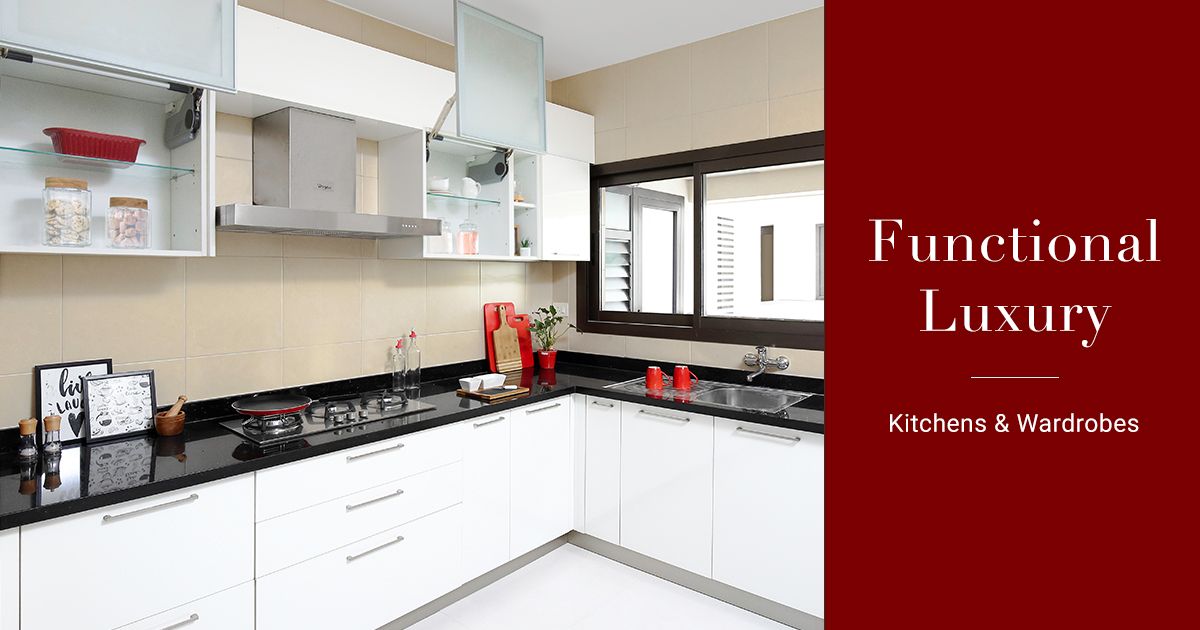 Fully Accessorised Bangalore Modular Kitchen And Wardrobes