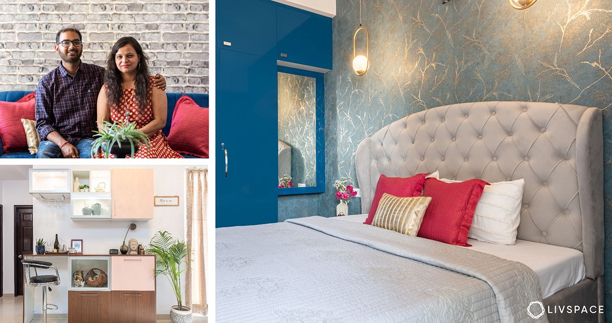 This 1,200 sq. ft. 3BHK interior design for Prateek Grand City Is a ...