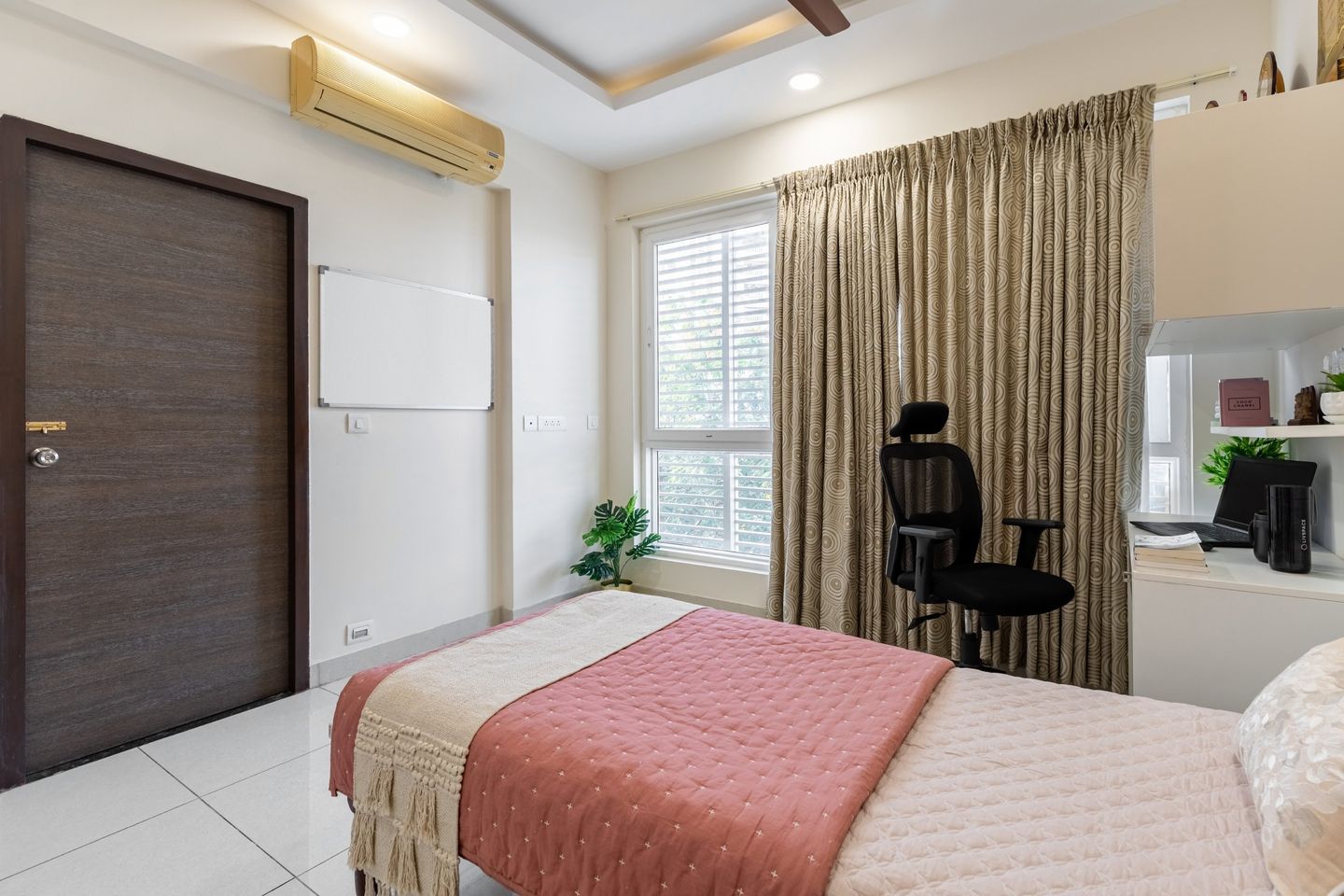 Drop Down Peripheral False Ceiling With Elegant Spotlights | Livspace