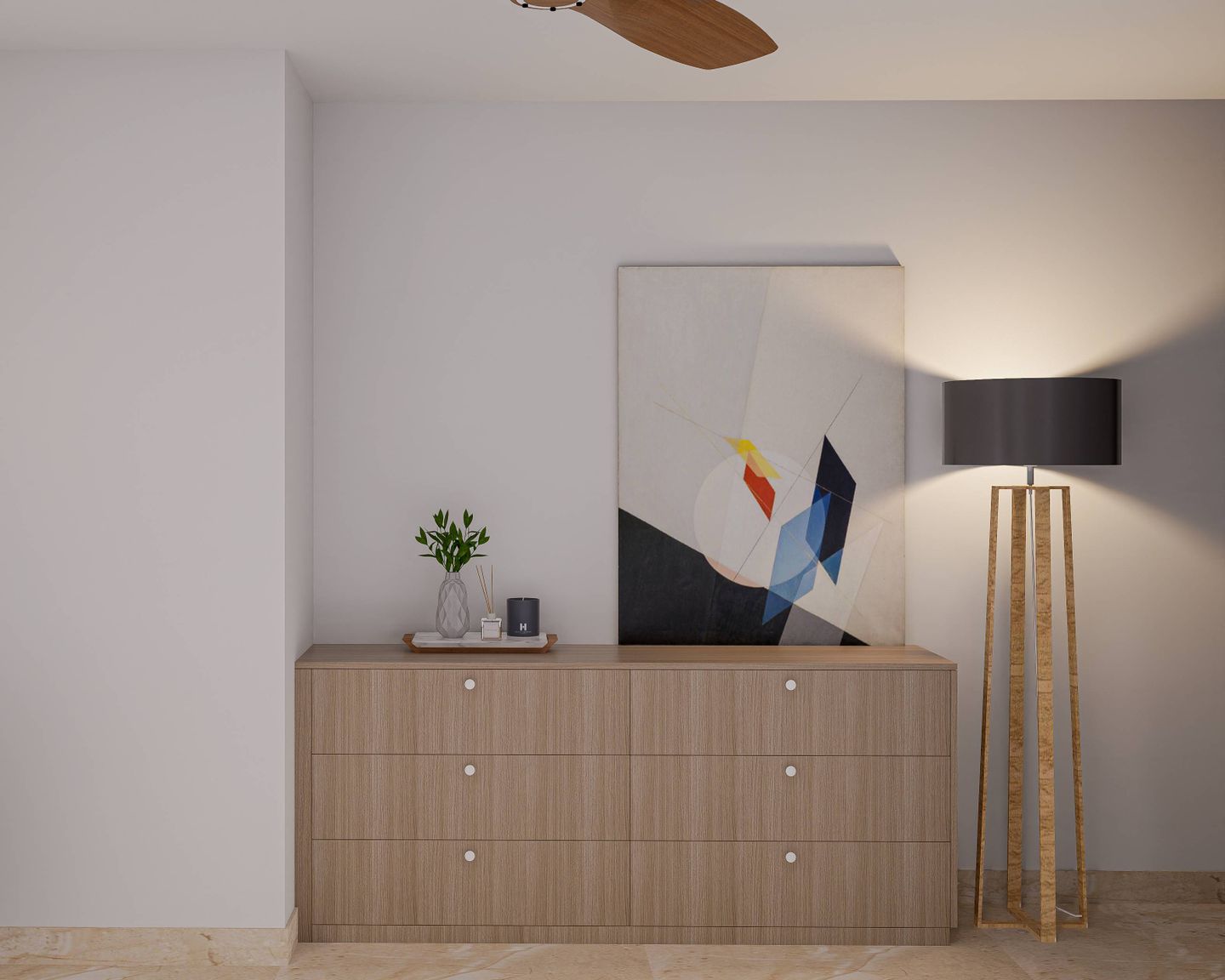 Minimal Foyer Design With Storage Cabinet | Livspace