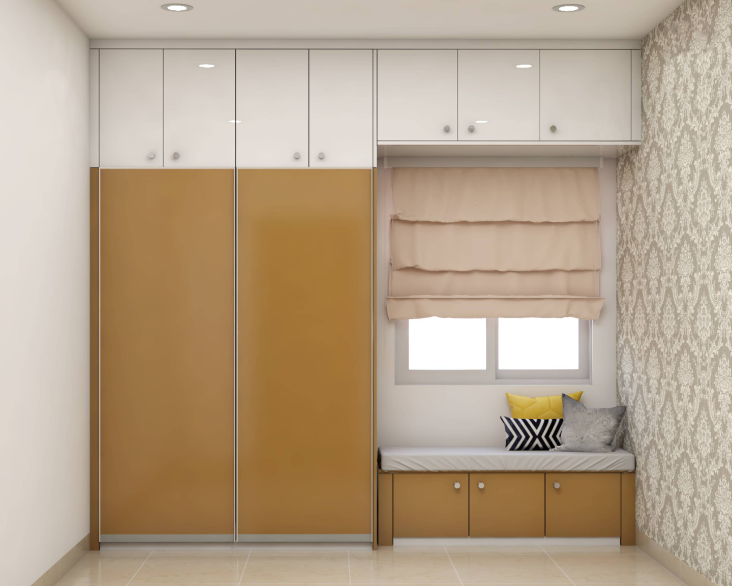 Modern Wardrobe Design With With Loft Spaces | Livspace