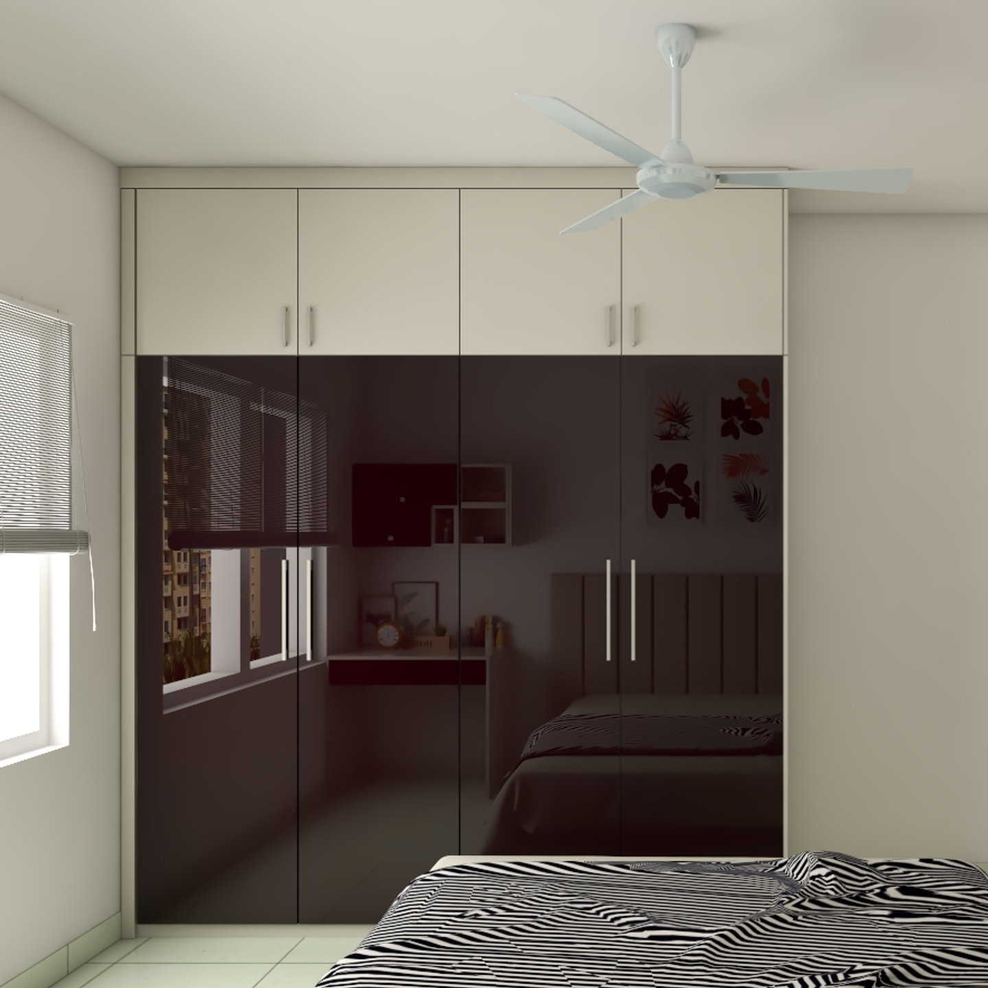 Low Maintenance Minimal Style Master Bedroom Design | Livspace