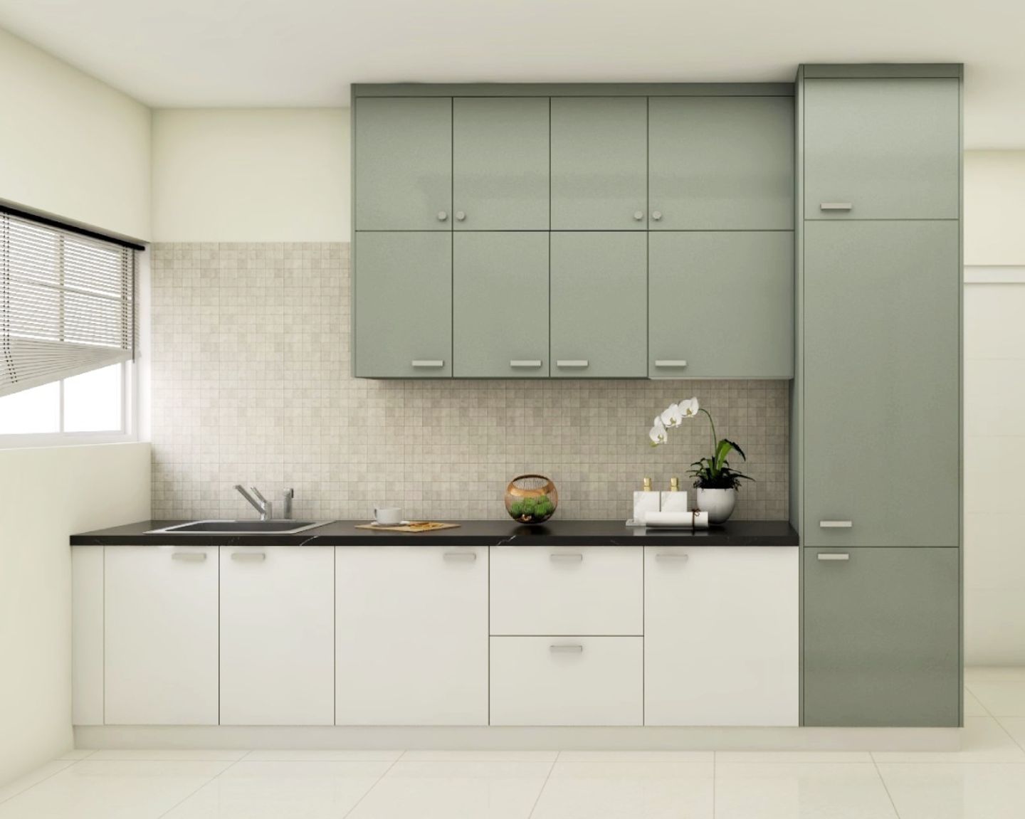 Light-Coloured Kitchen Interior Design | Livspace