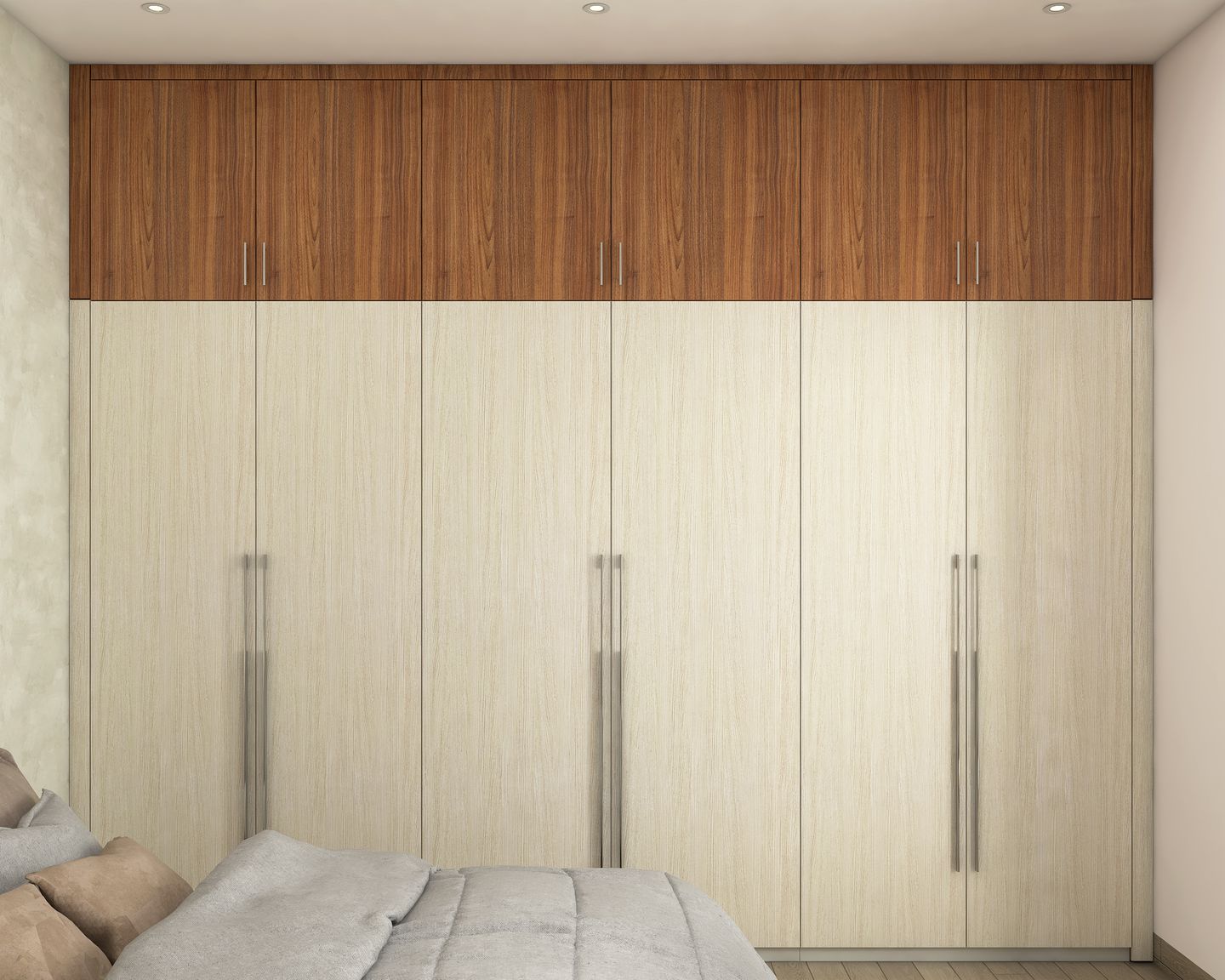 Spacious Floor-To-Ceiling Wardrobe Design For Bedrooms | Livspace