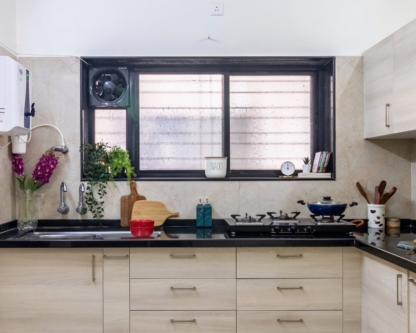 Black Sliding-Cum-Swing UPVC Window Design | Livspace