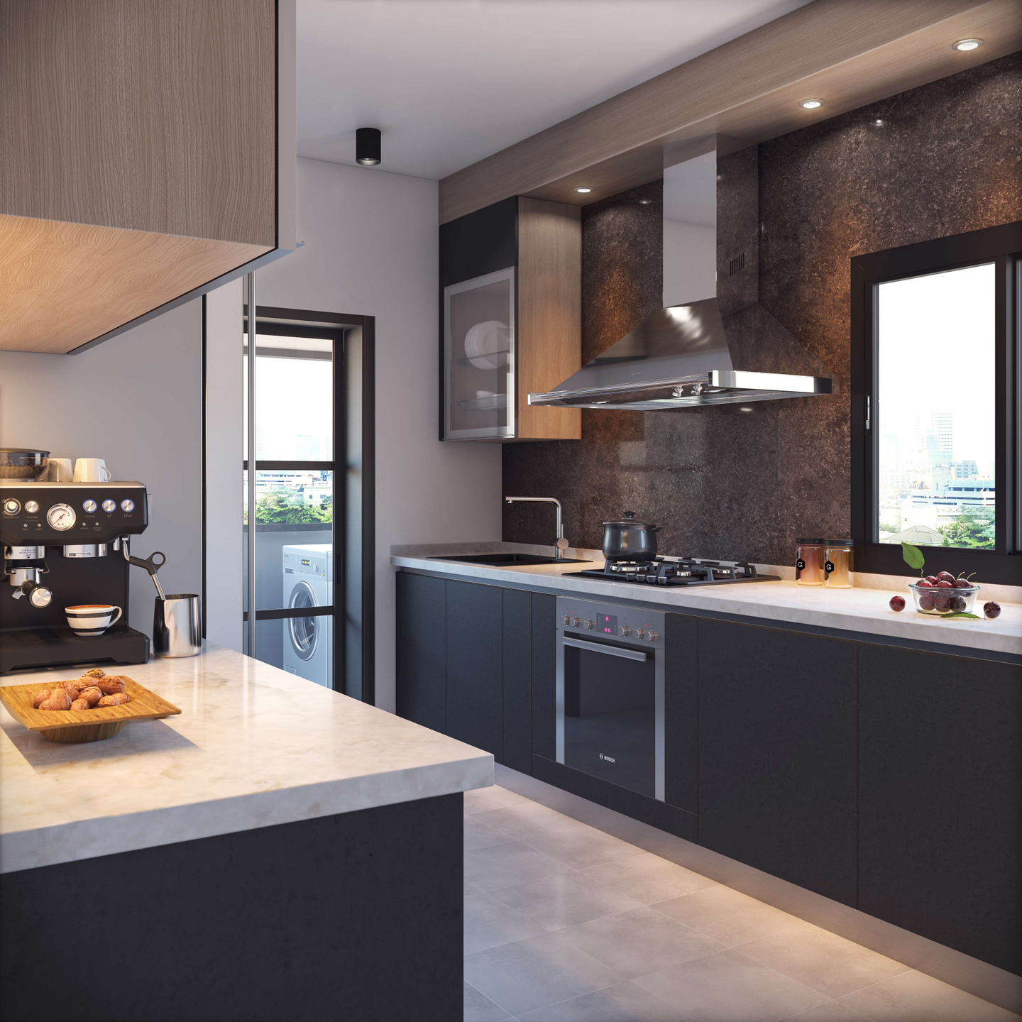 Dusky Kitchen Design Singapore by Livspace