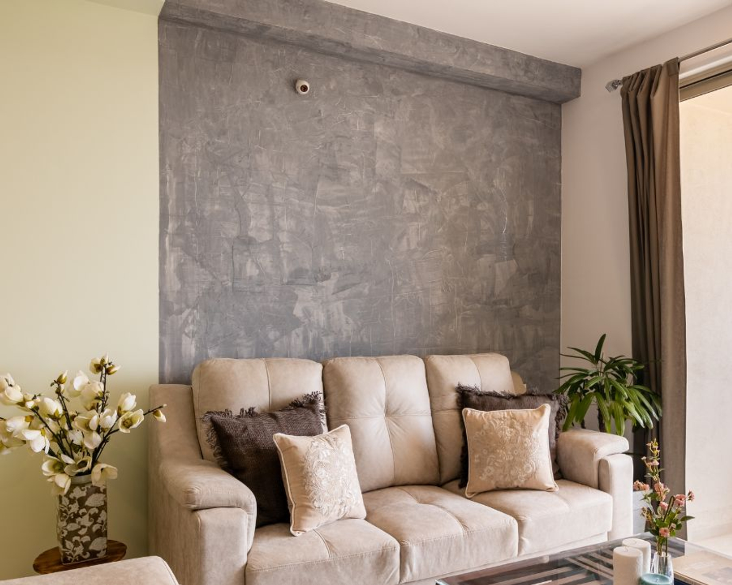 Wall Paint Design For Neutral-Toned Living Rooms | Livspace