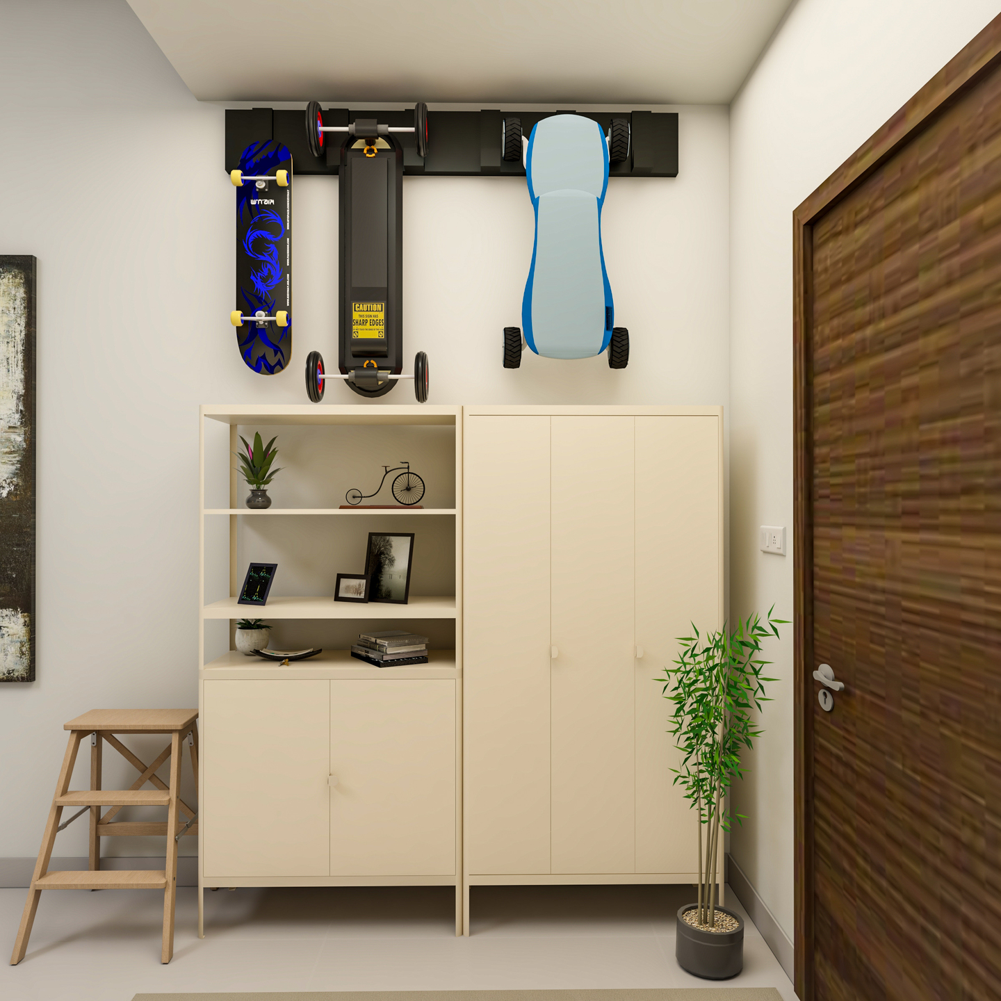 Compact Foyer Design With Storage Unit | Livspace