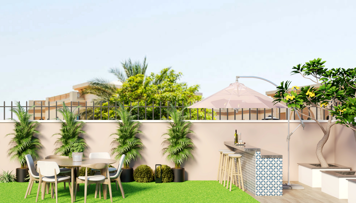 Spacious Open Balcony Design Idea With Planters | Livspace