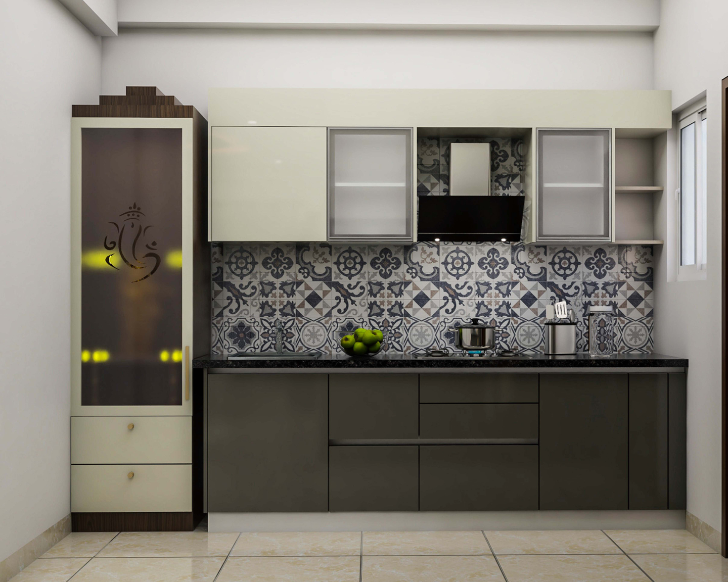 Contemporary Kitchen With Compact Interiors | Livspace