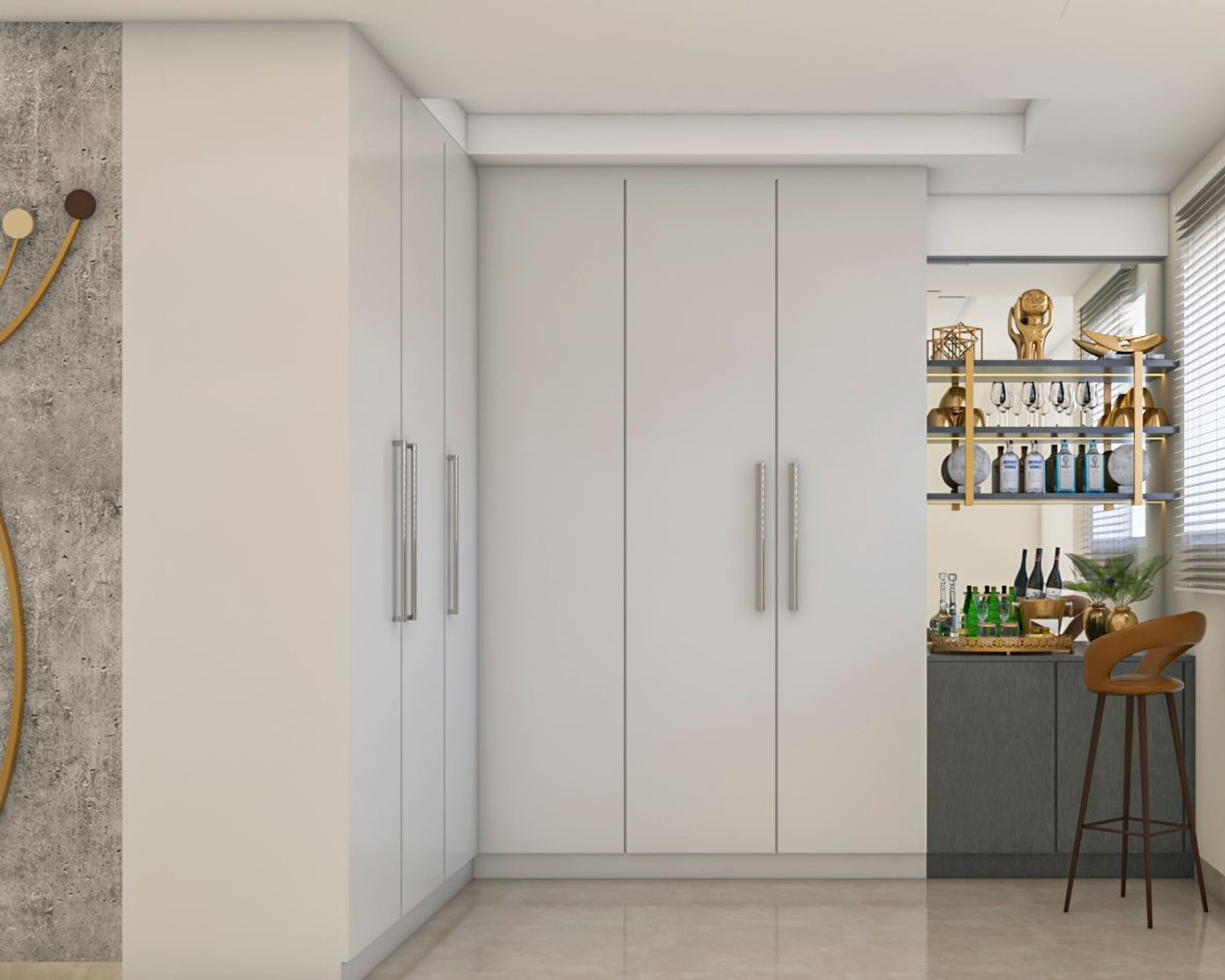 Contemporary Spacious L-Shaped Design | Livspace