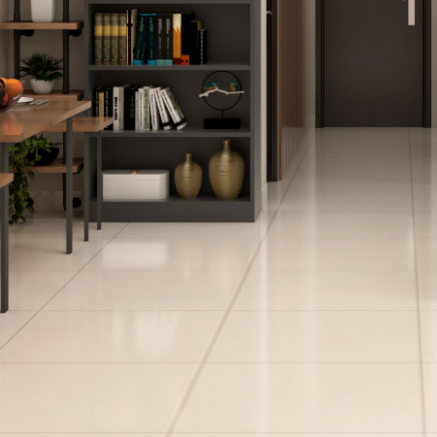 Modern Flooring Design With Square Tiles | Livspace