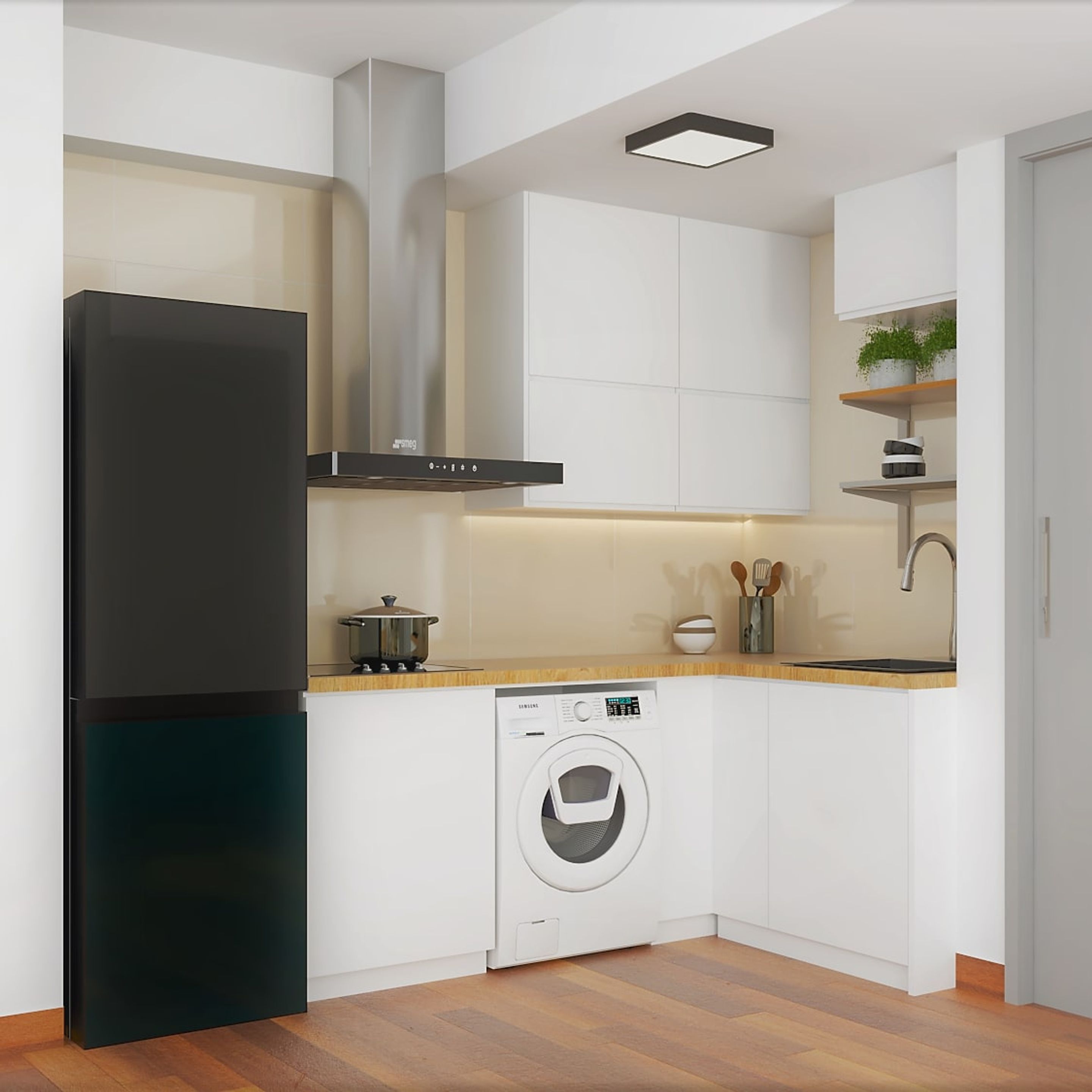 Compact Small Kitchen Cabinet Design | Livspace