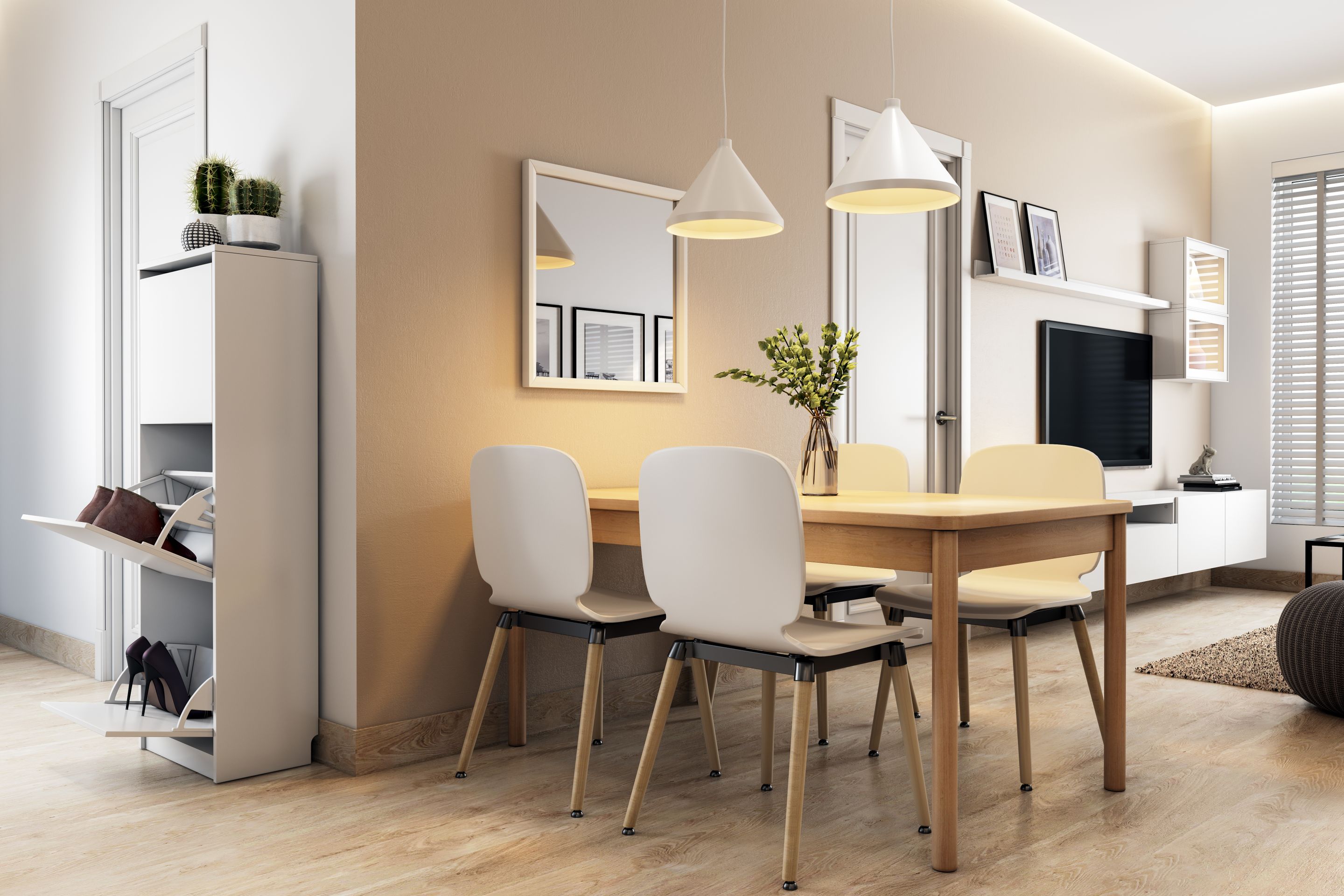 Modern Styled Compact Dining Room | Livspace