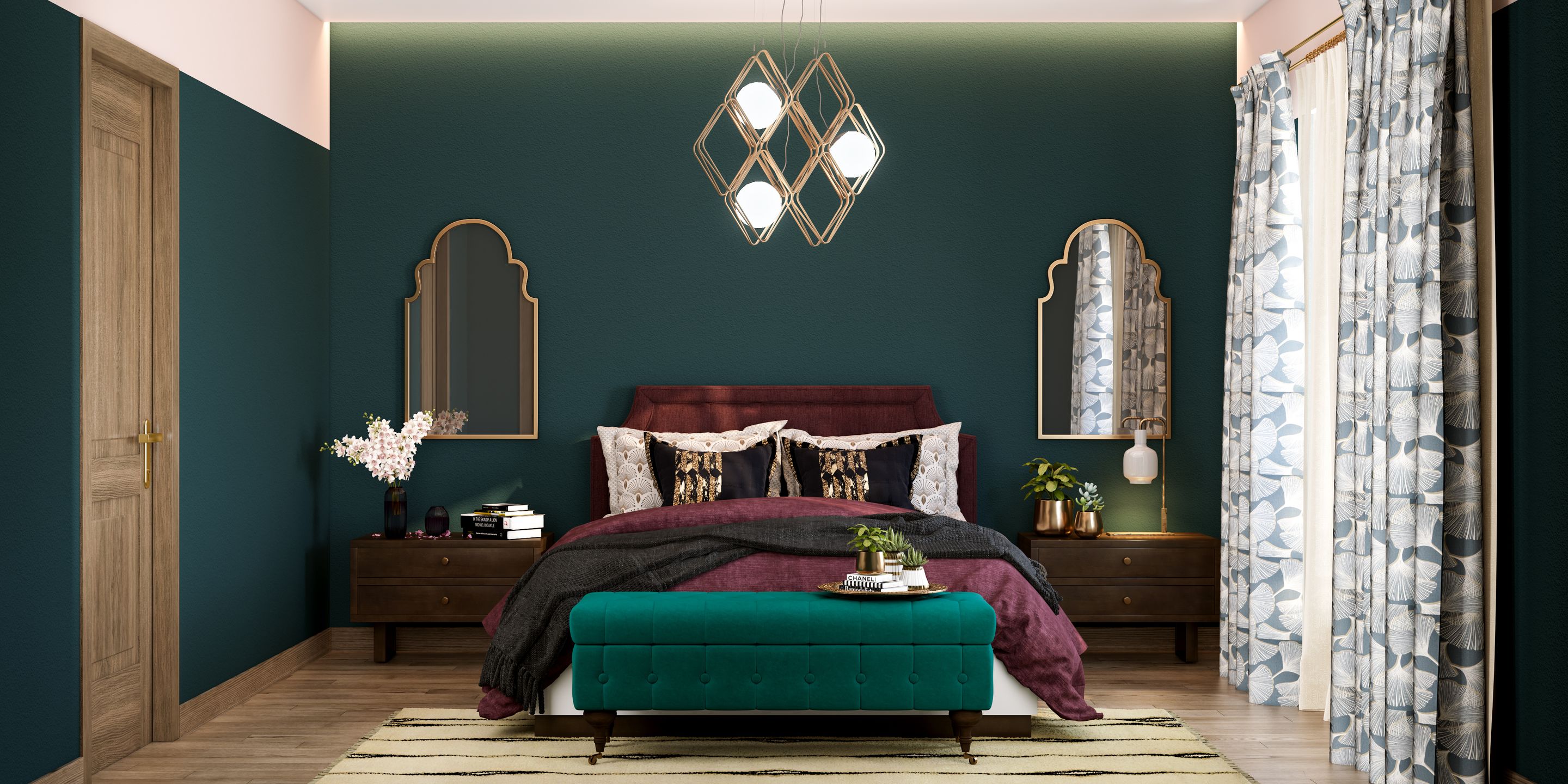 Spacious Multi-functional Master Bedroom With Glamorous Interiors ...