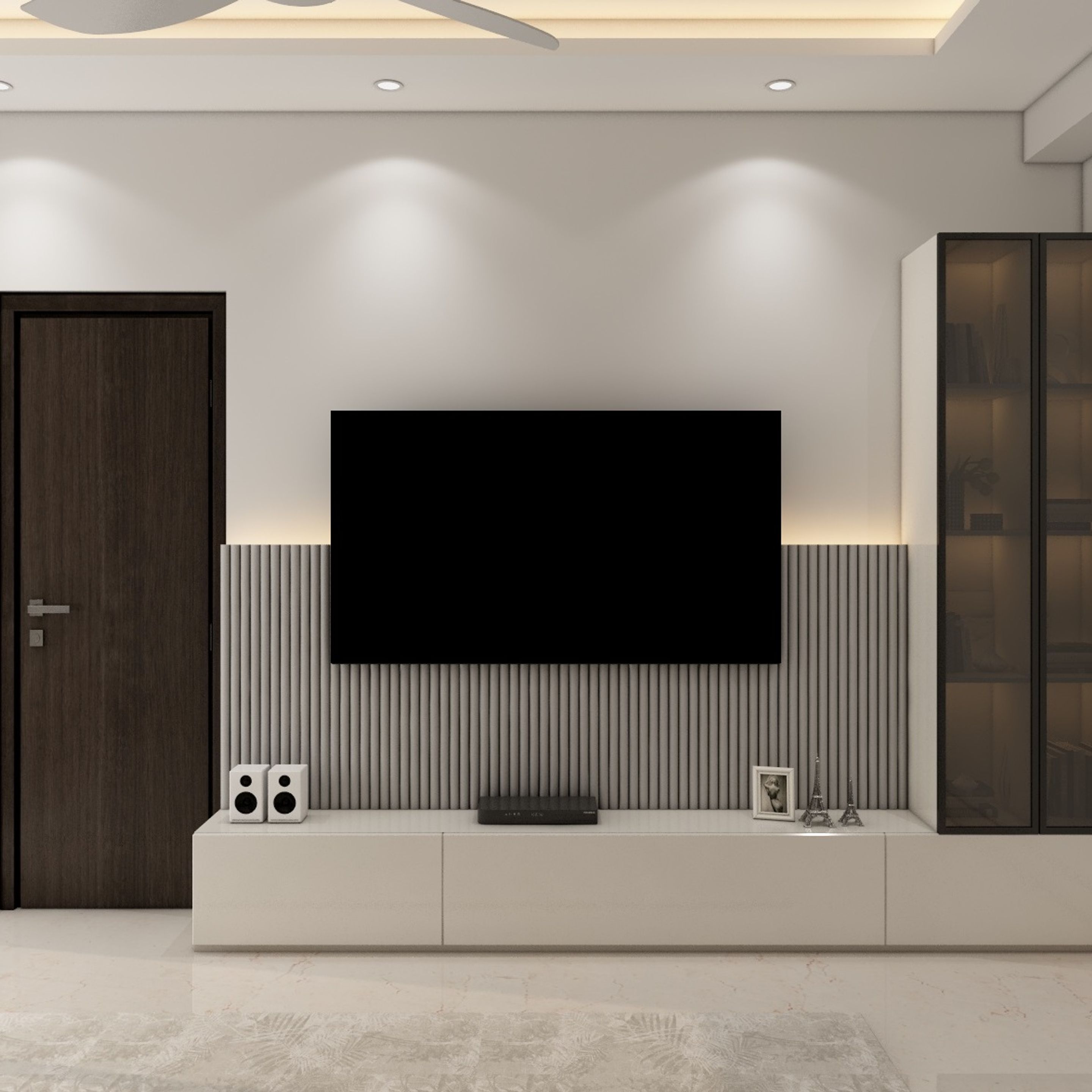 Floor-Mounted TV Cabinet With Closed Storage | Livspace