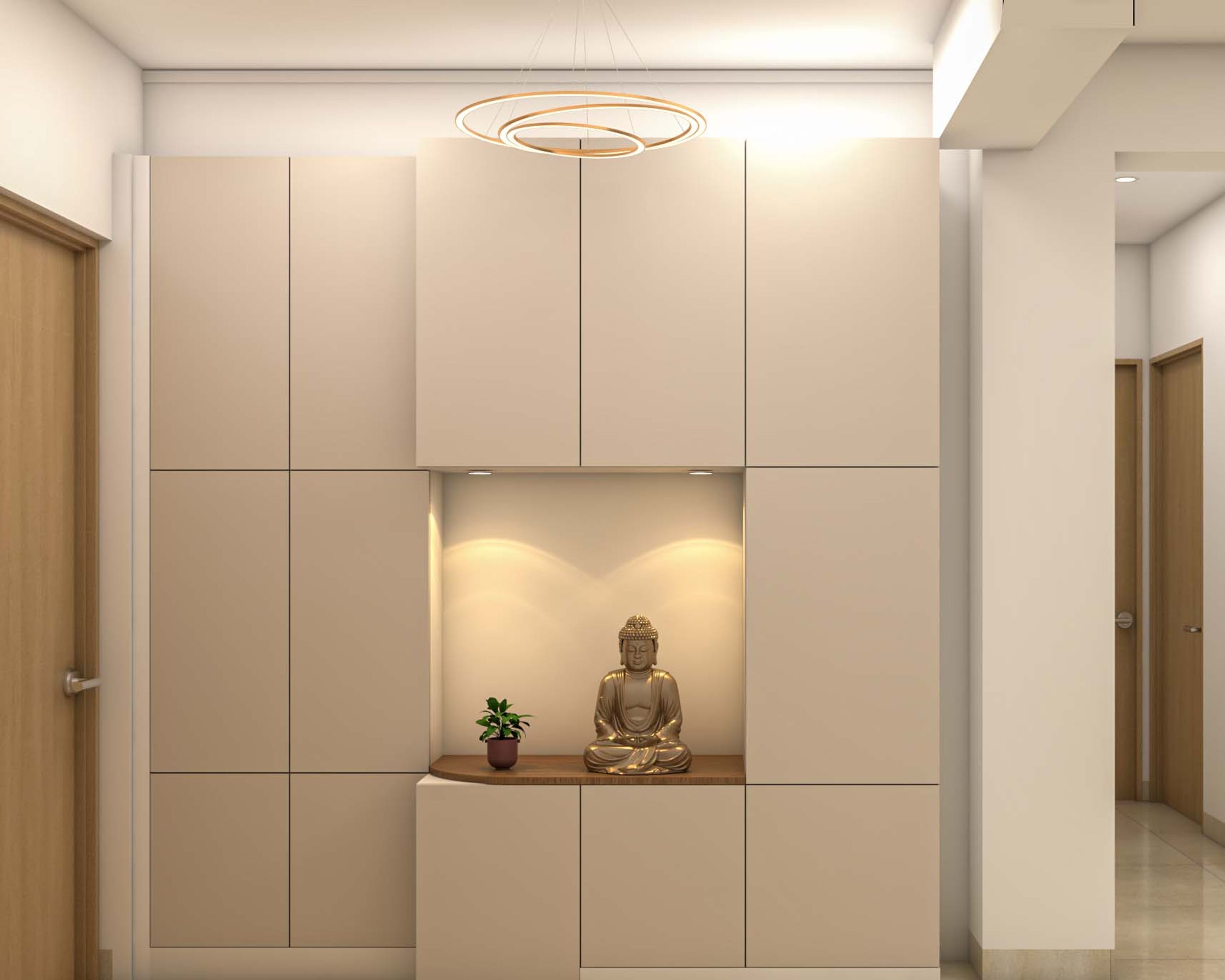 Spacious Foyer Design With Maximum Storage | Livspace