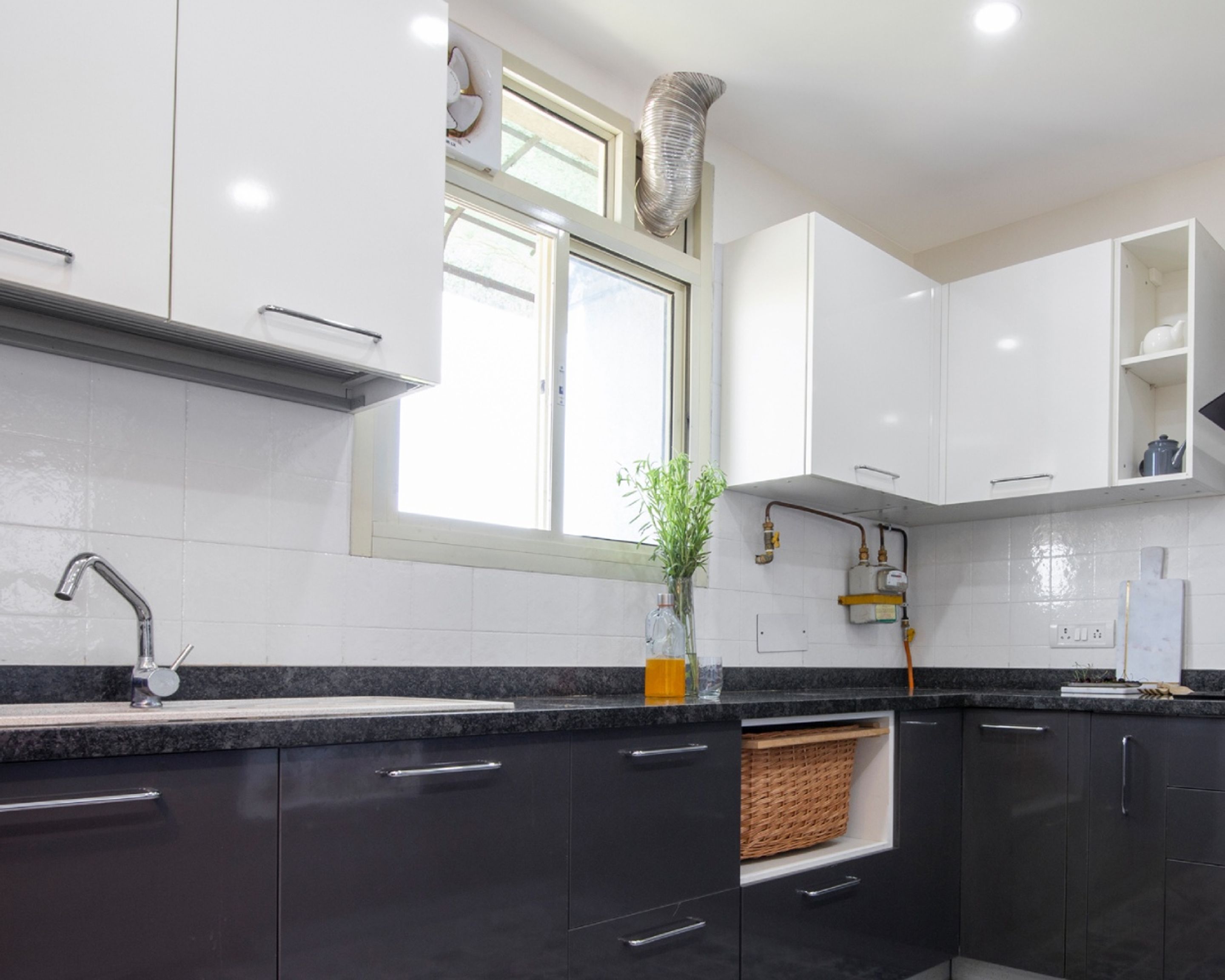 White Sliding Window Design For Kitchens | Livspace