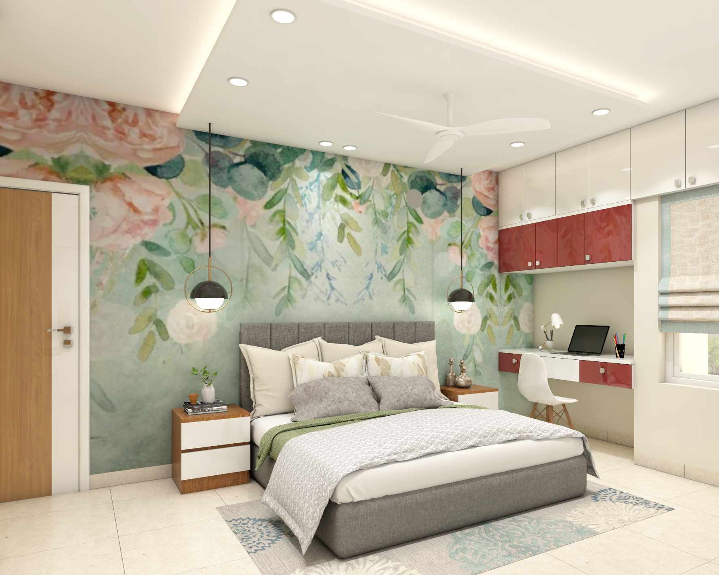 Gypsum Square Single-Layered Ceiling Design | Livspace