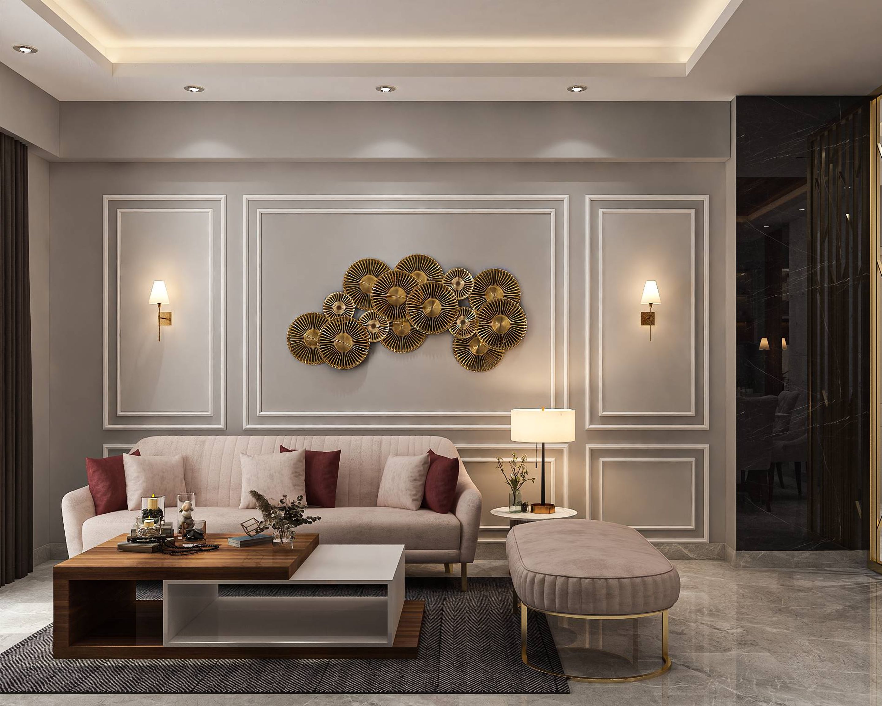 Hall Interior Design With A Coffee Table | Livspace