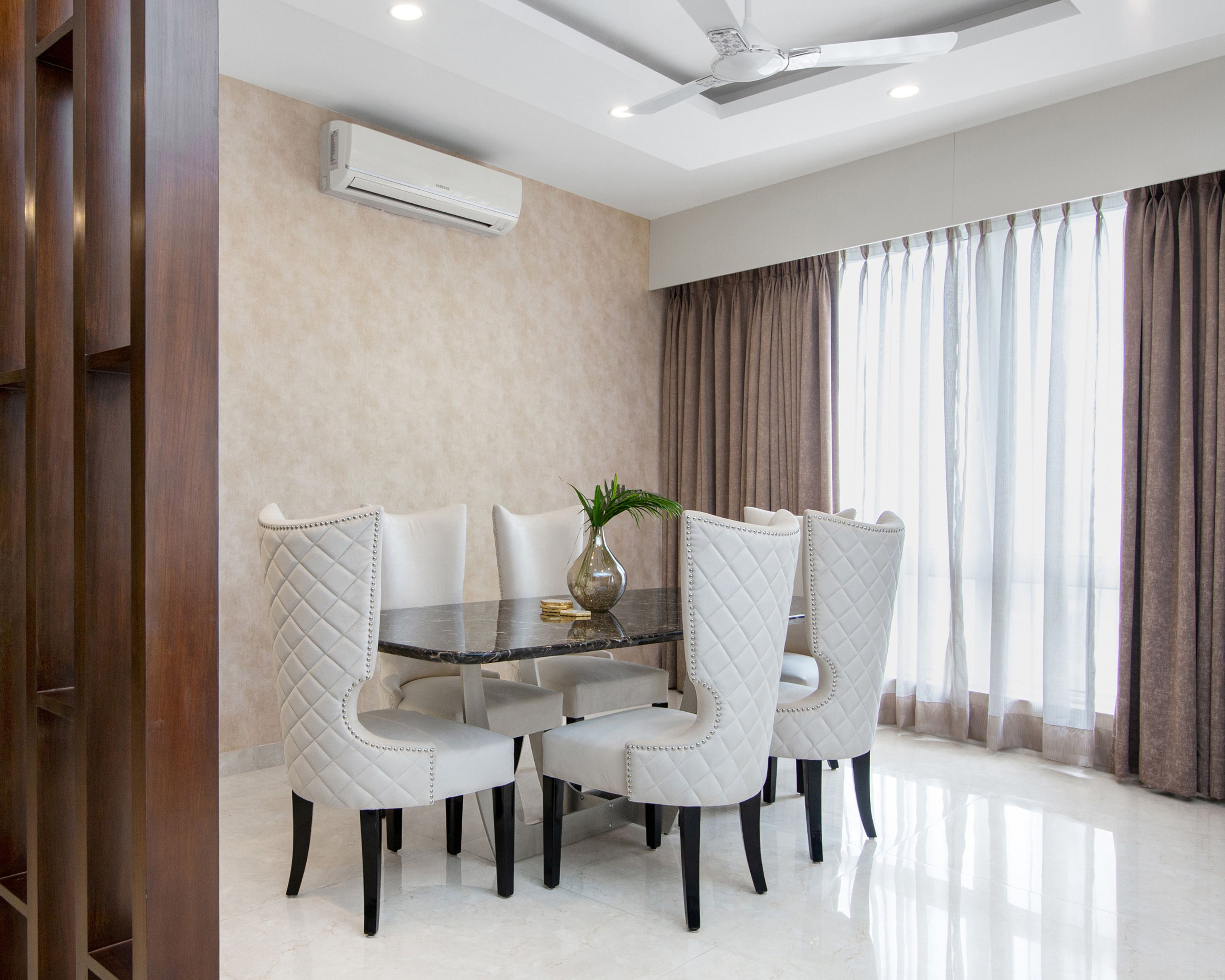 4-BHK Flat Design In Gurgaon With Blue Guest Room | Livspace