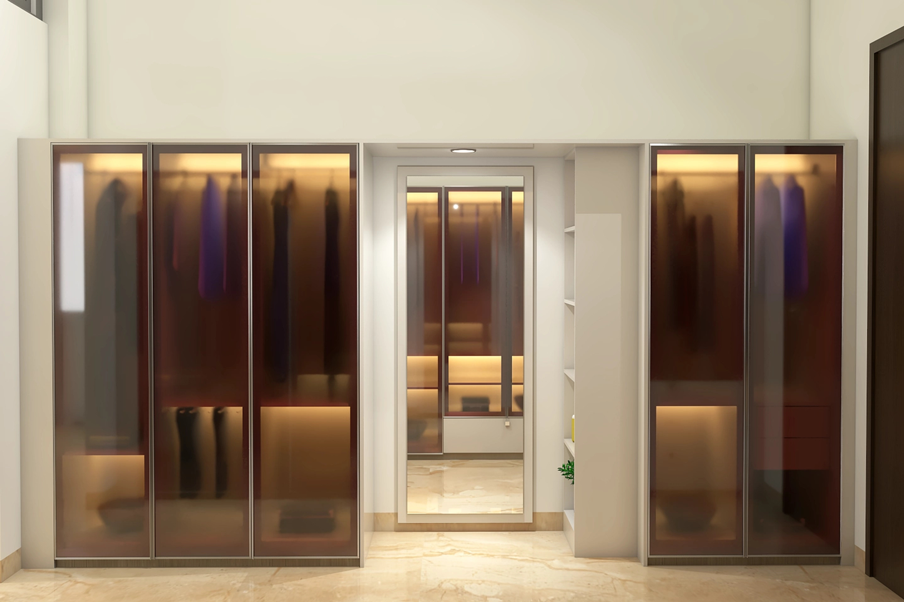 Low Maintenance Convenient Modern Styled Wardrobe Design| Livspace