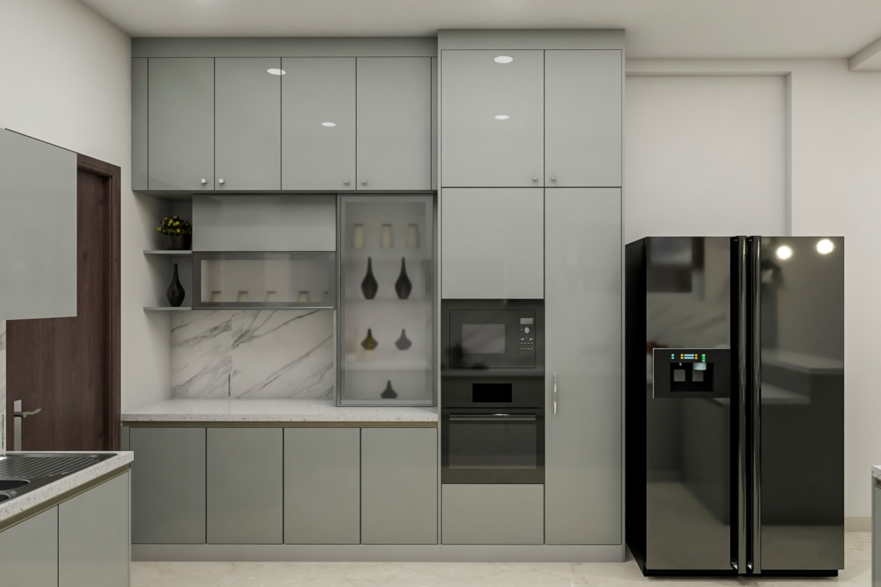 Convenient Modern Styled Spacious Kitchen Design | Livspace Convenient Modern Styled Spacious Kitchen Design | Livspace
