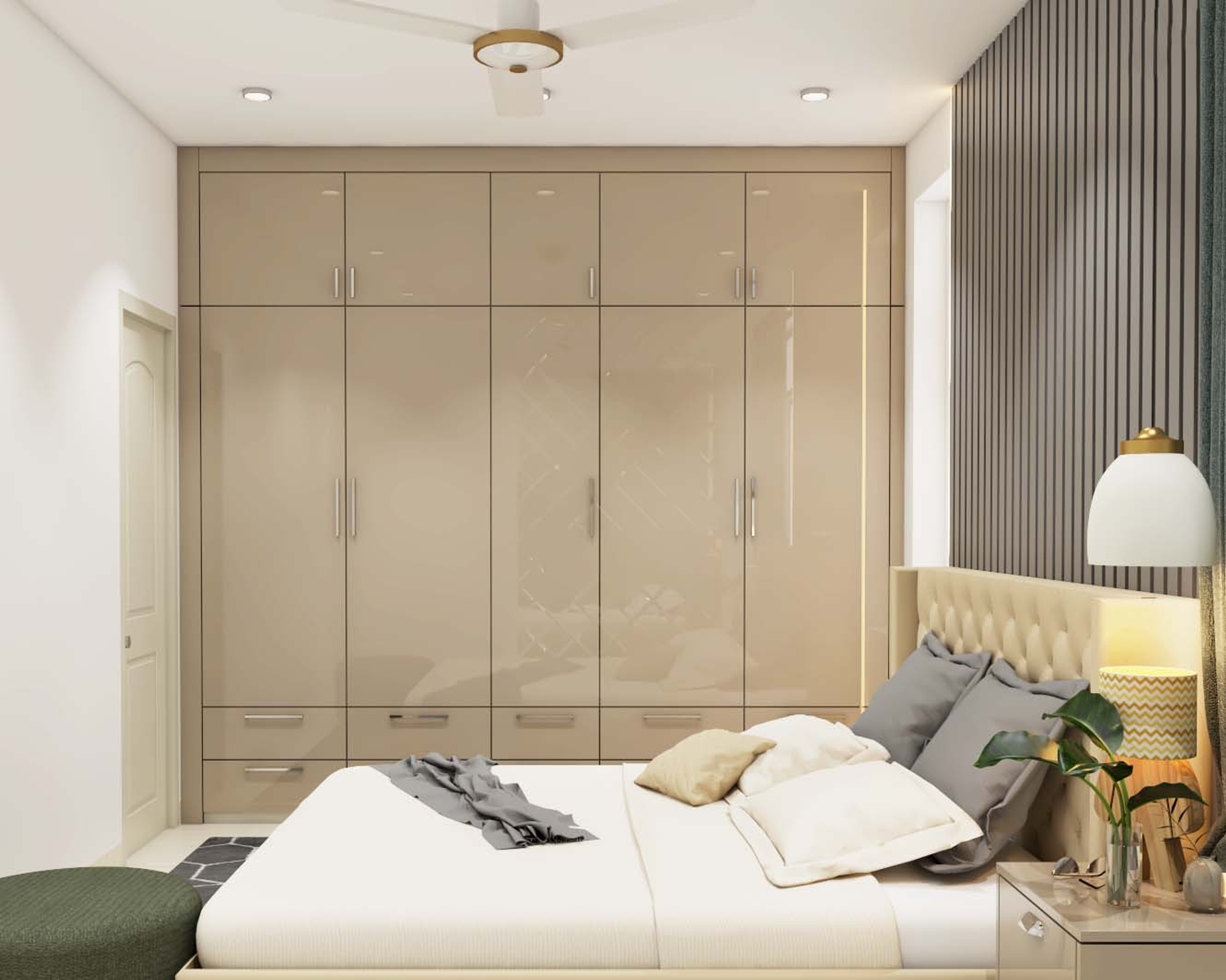 Contemporary Compact Style Wardrobe Design | Livspace